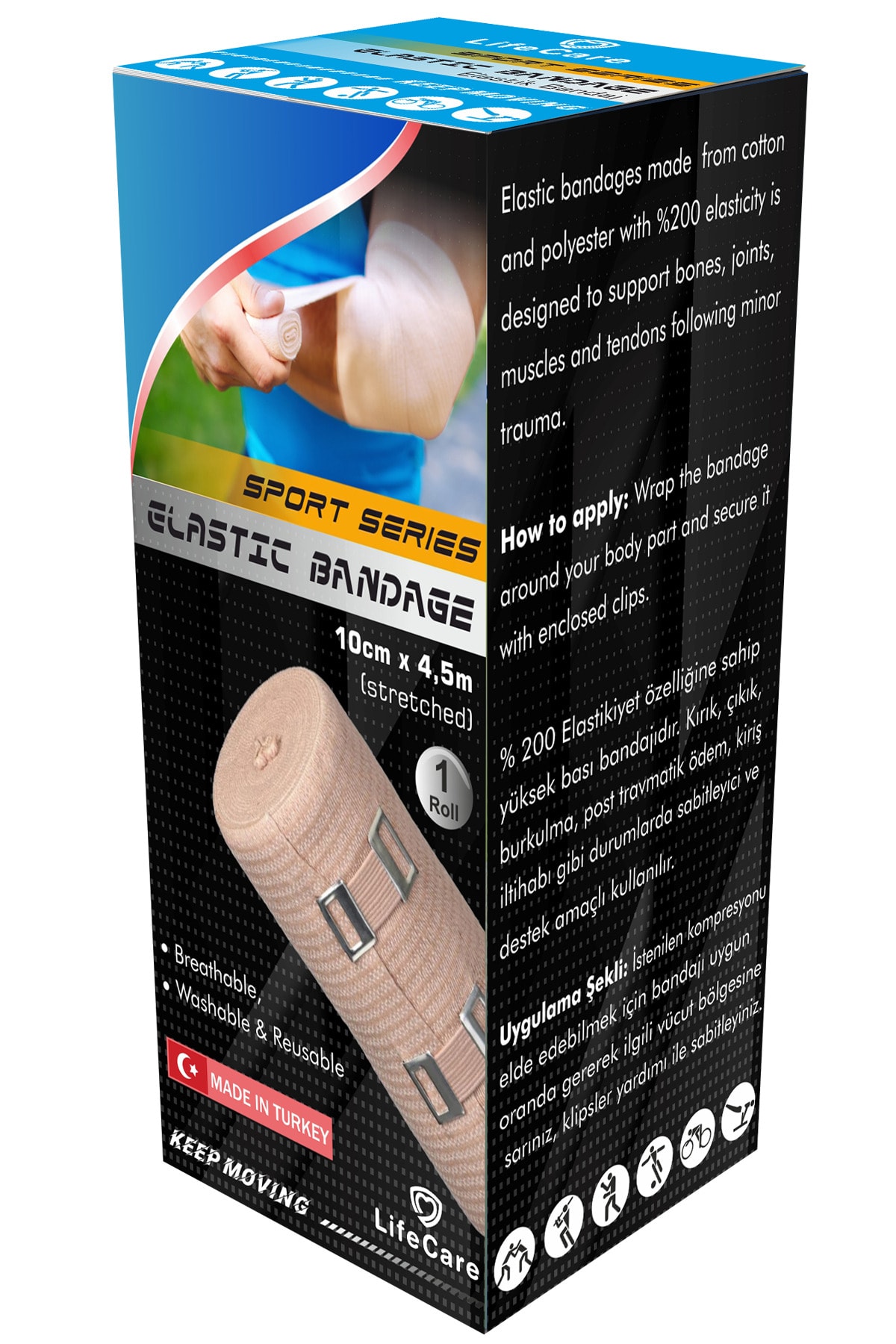 Life Care Elastik Bandaj 10 Cm X 4.5 M (GERİLMİŞ) Ten Rengi Fiyatı ...