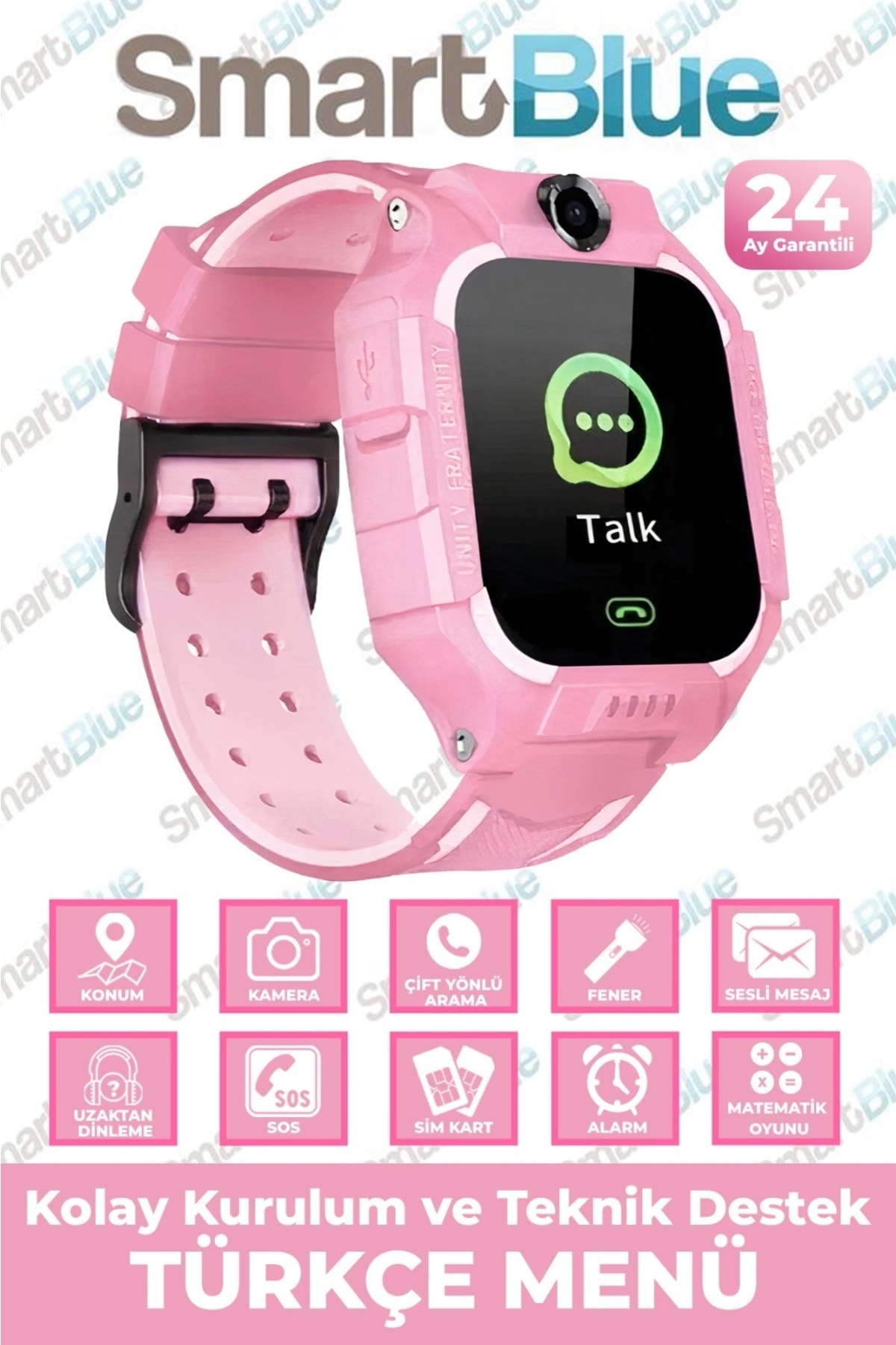 SMARTBLUE Sim Kartlı Konum Takipli Sos Acil Arama ve Imei Kayıtlı ...