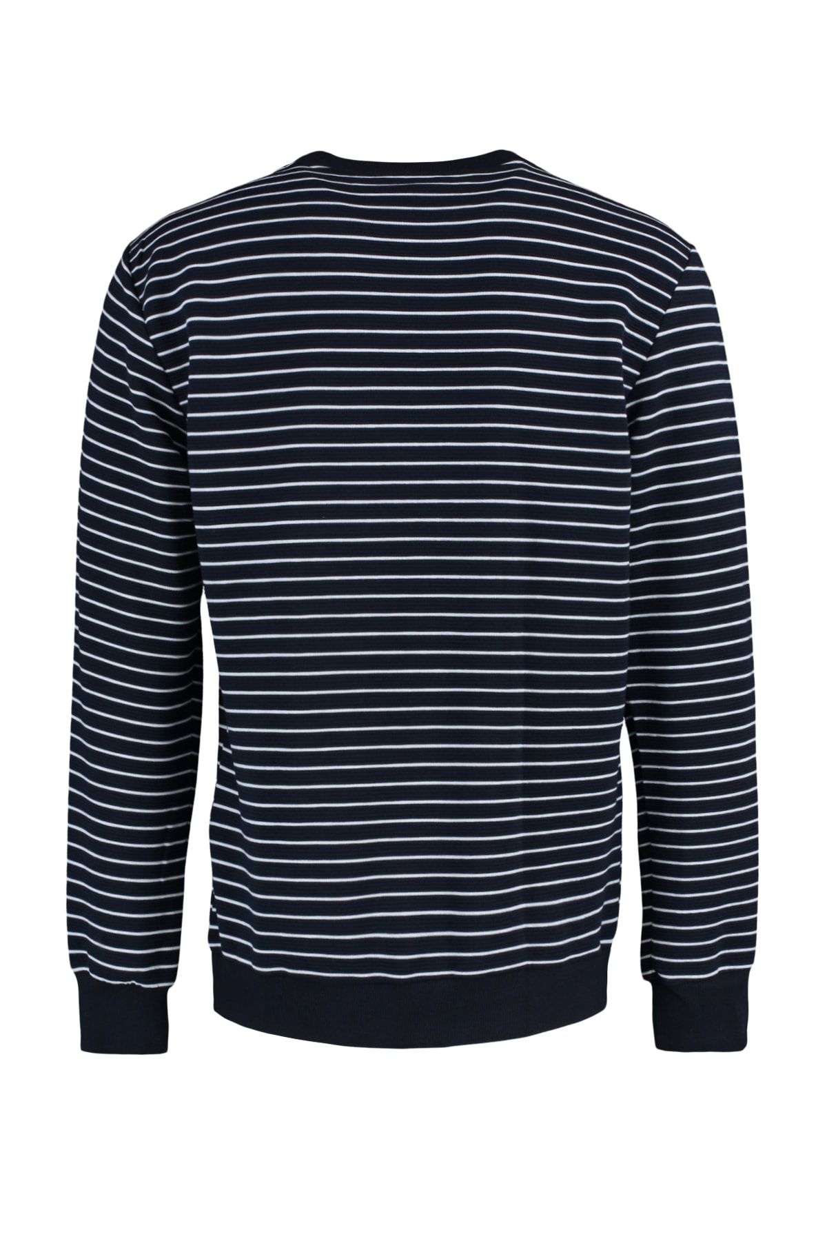 Trendyol Collection Marineblaues Langärmliges Gestreiftes Herren