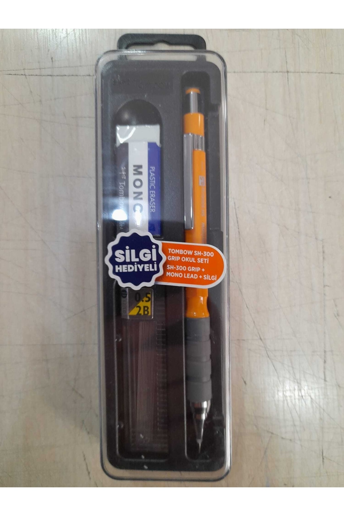 Tombow Sh-300-gr54 Versatil 0,5mm Uçlu Kalem Turuncu+silgi+uç Set ...