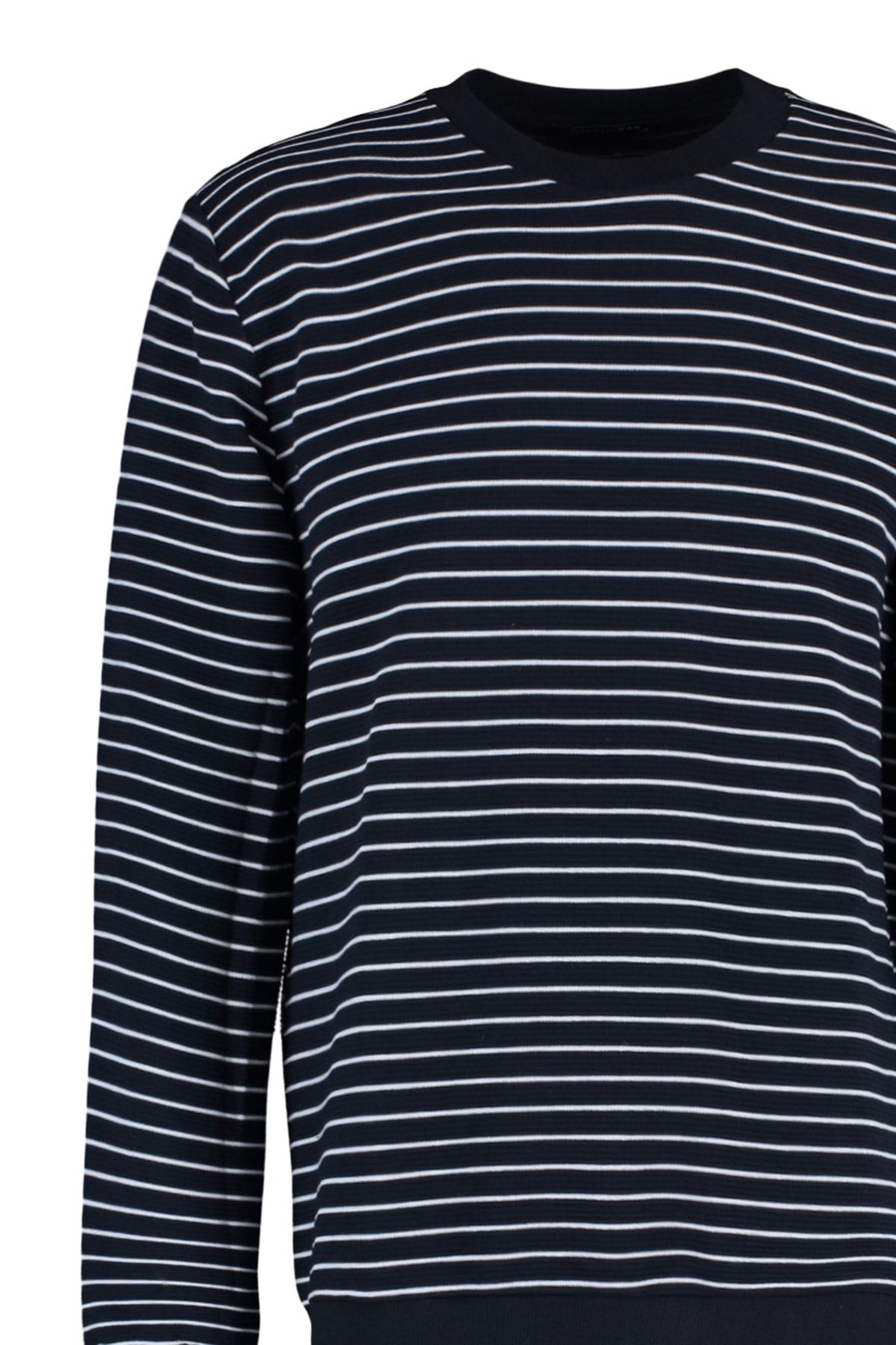 Trendyol Collection Marineblaues Langärmliges Gestreiftes Herren