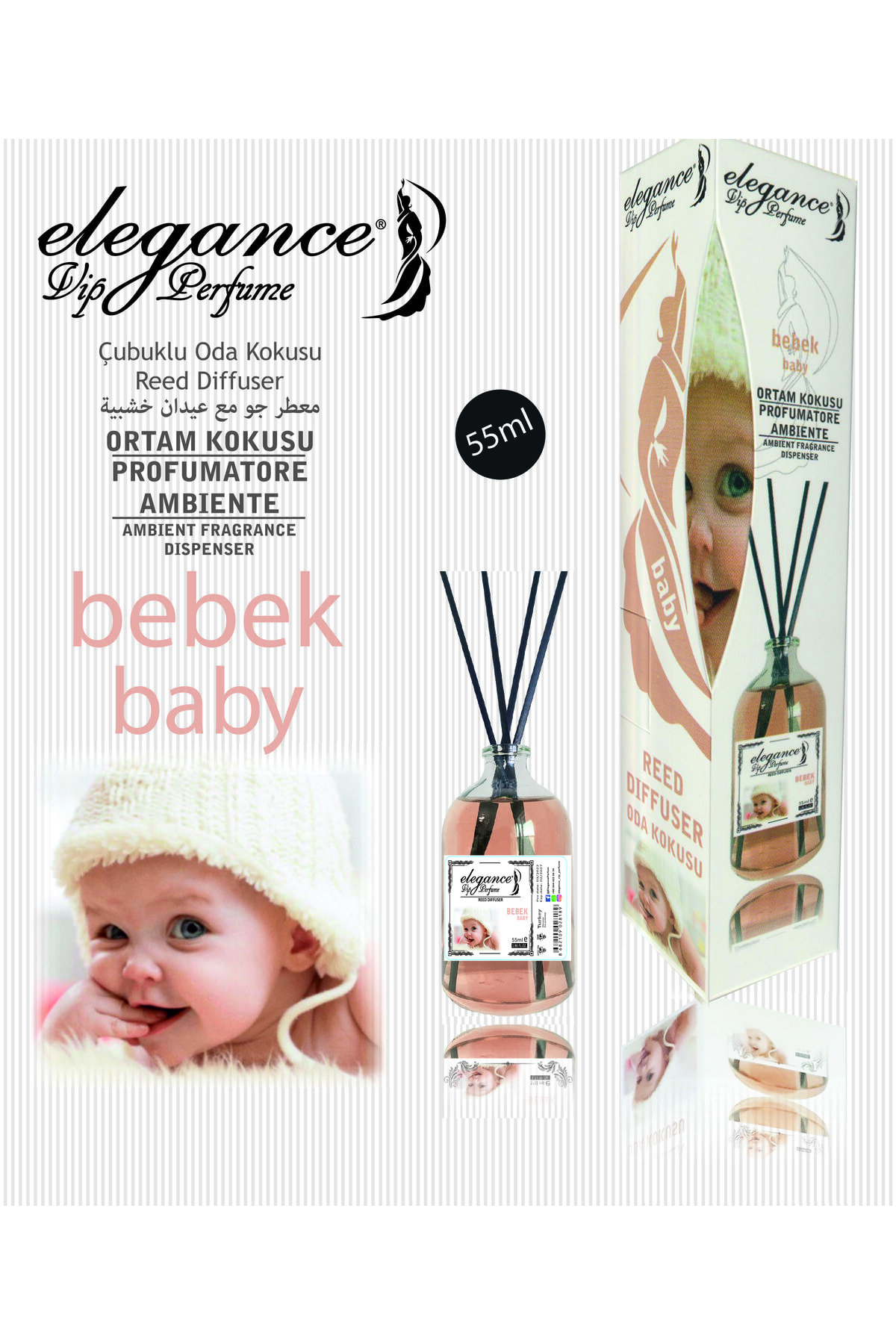 Elegance vip Perfume Bebek Reed Diffuser Bambu Çubuklu Oda Kokusu (55 ...