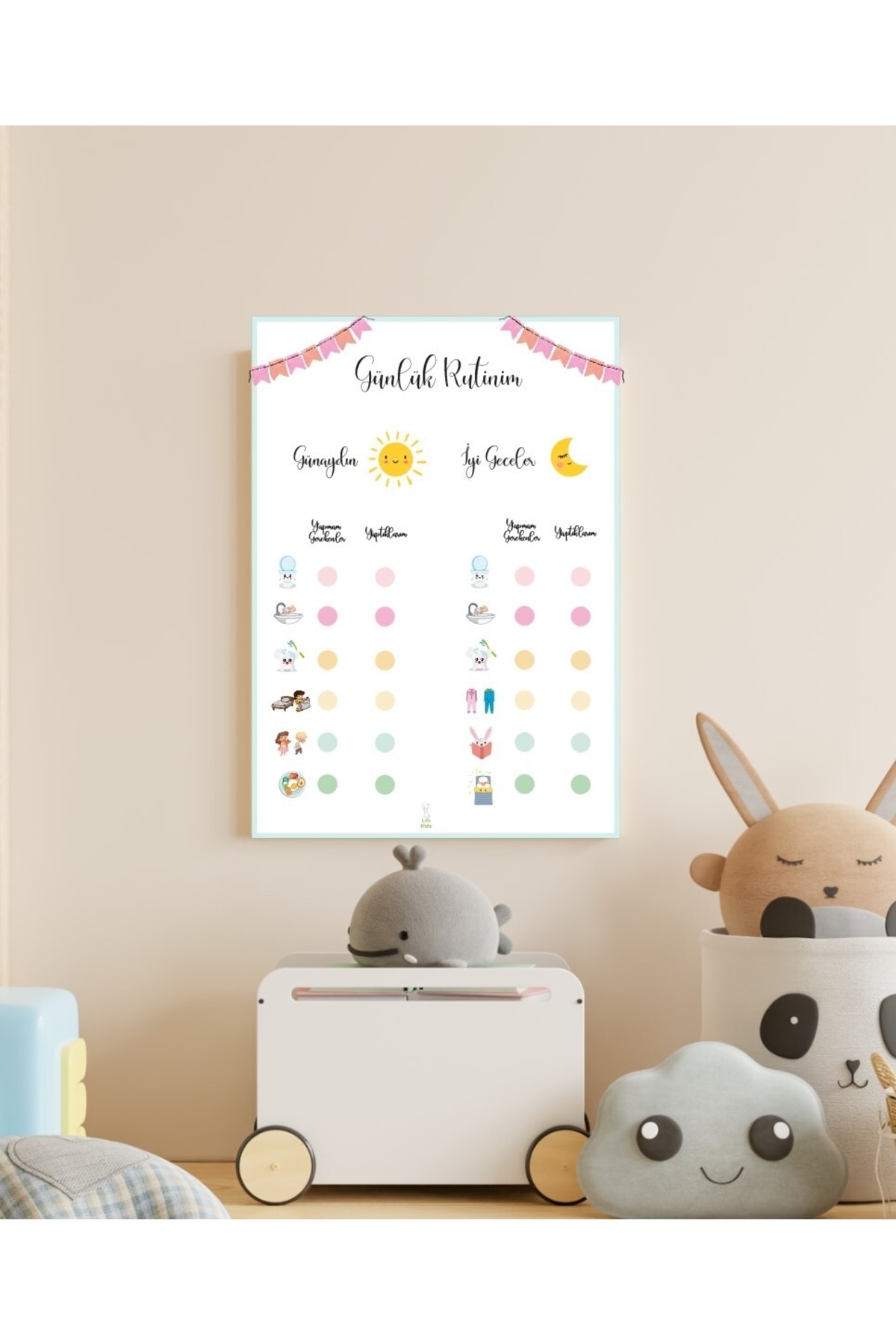 LiliKids Günlük Rutin Sorumluluk Tablosu Magnet Planlayıcı Fiyatı ...