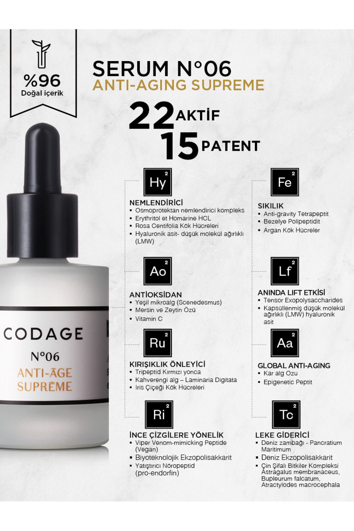 Codage Serum N°06 - Anti-aging Supreme - 30ml - Fiyatı, Yorumları