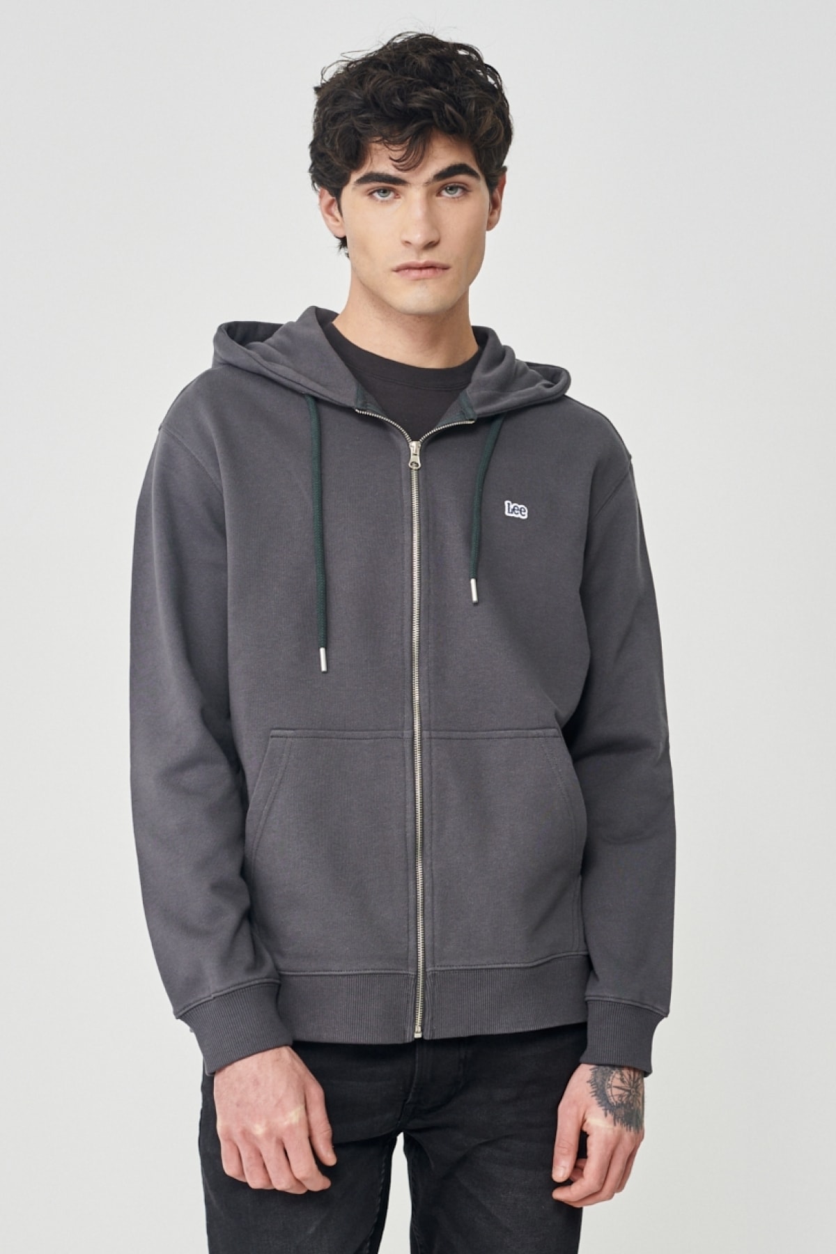 Lee Regular Fit Normal Kesim %100 Pamuk Kapüşonlu Tam Fermuarlı ...