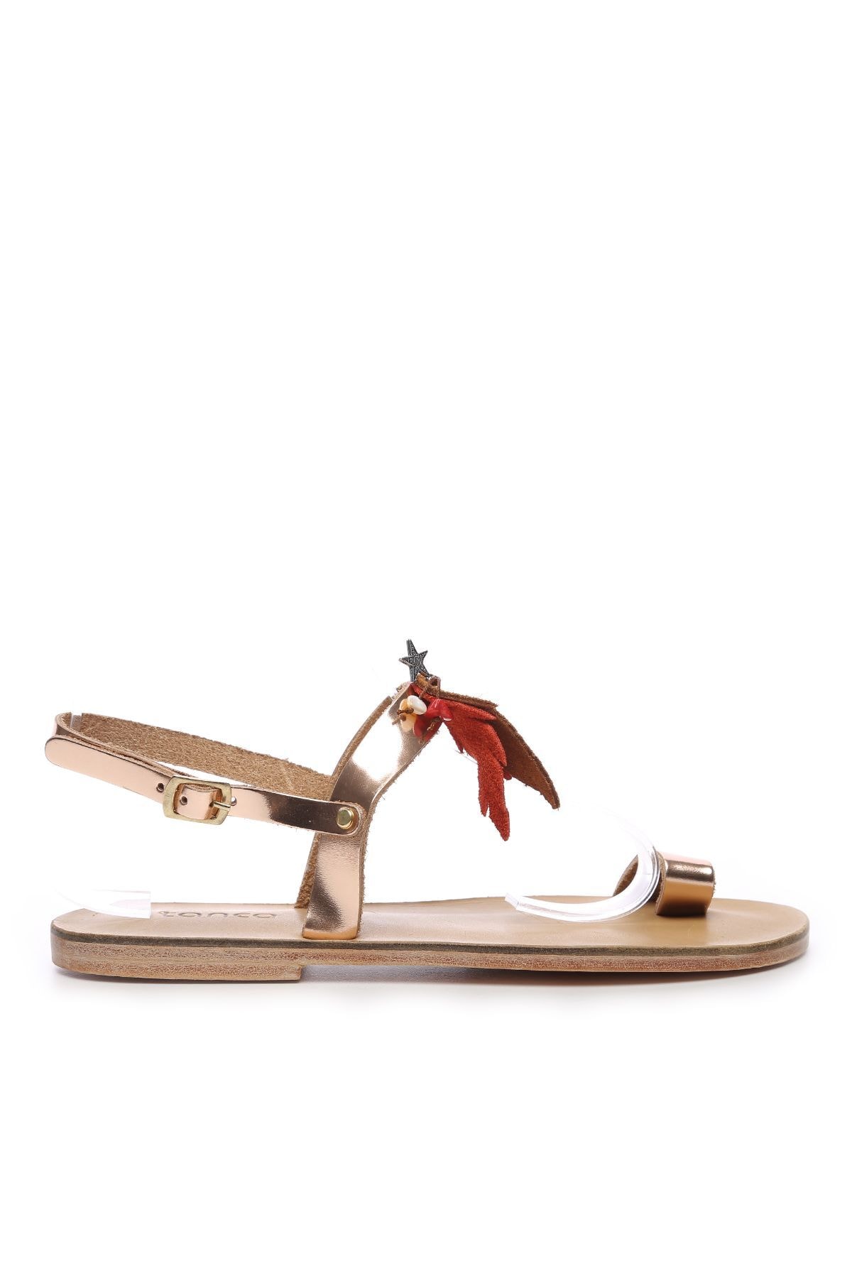 KEMAL TANCA Kahverengi Kadın Sandalet Sandalet