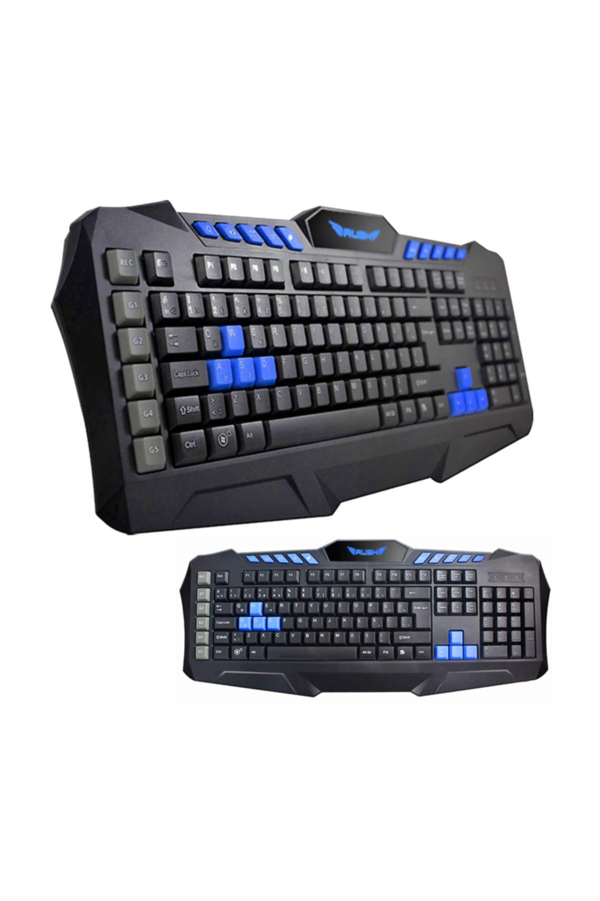 Rush Rk100 Makrolu Multimedia Q Oyun Klavyesi Rush Rk100 Makrolu Multimedia Q Oyun Klavyesi