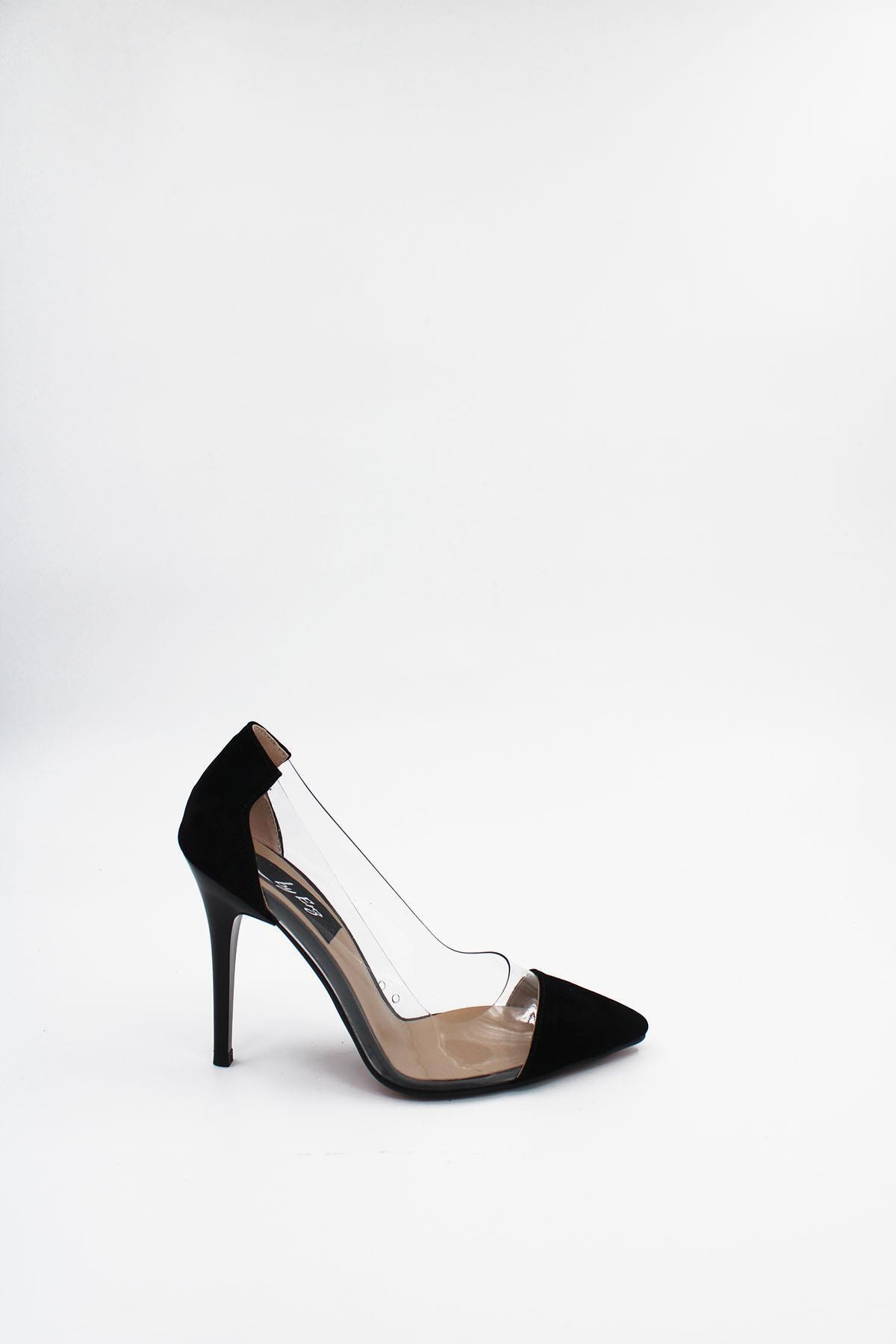 ByErz Kadın Siyah Süet Ayakkabı