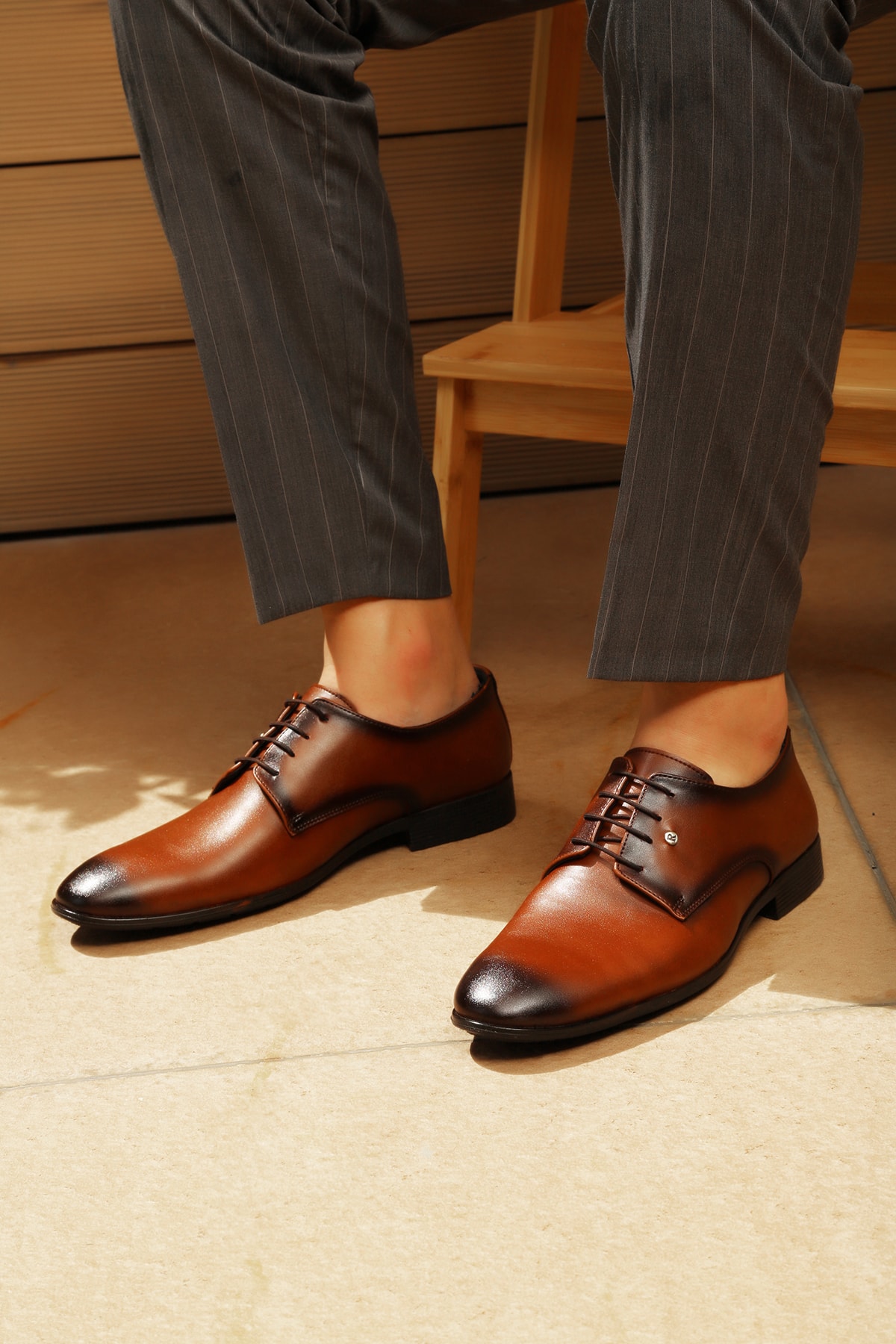 Shoes1441 Taba Erkek Klasik Ayakkabı