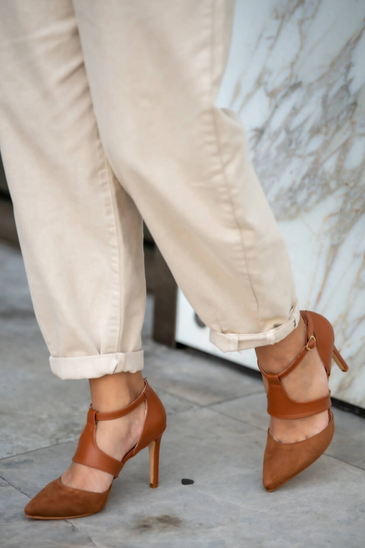 Mio Gusto Elsa Taba Topuklu Ayakkabı