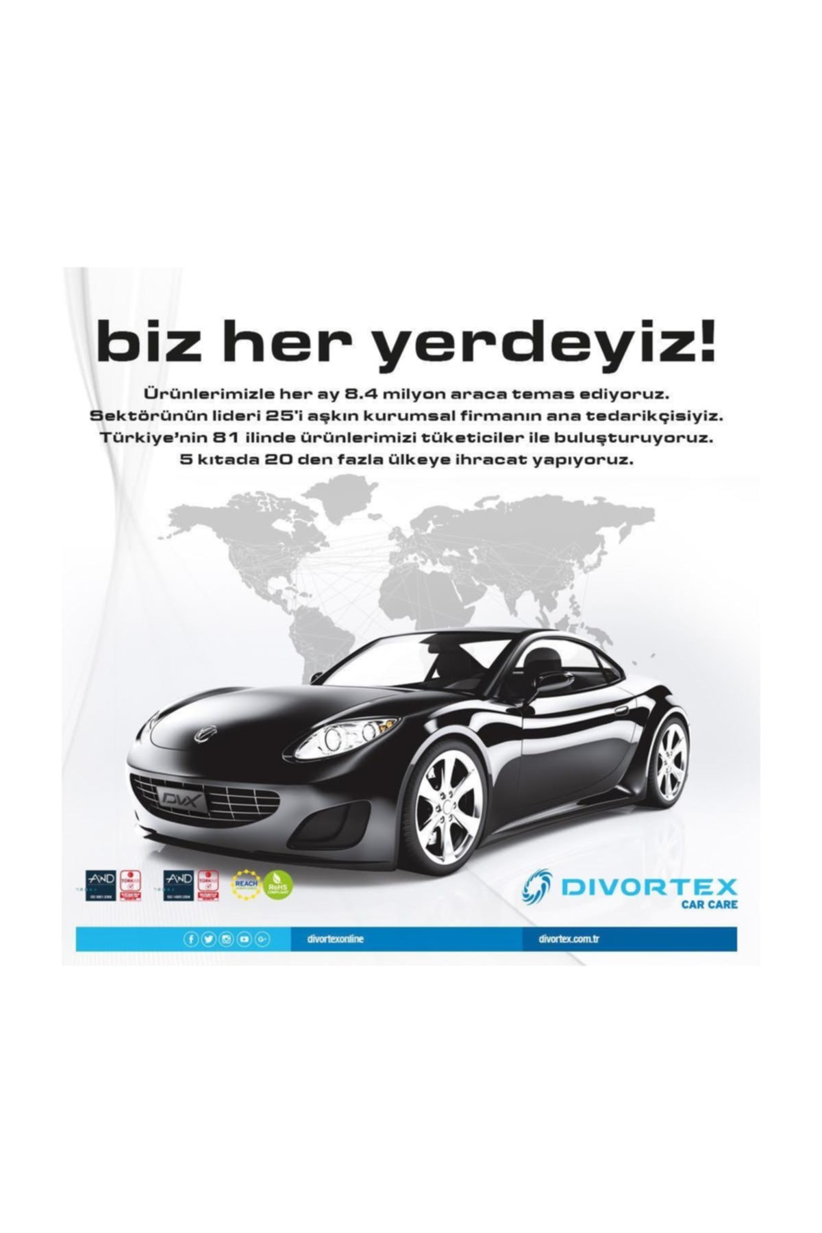 Divortex DVX Araç Bakım Seti Lastik Parlatıcı ve Torpido Sütü 16 Oz 473 ...