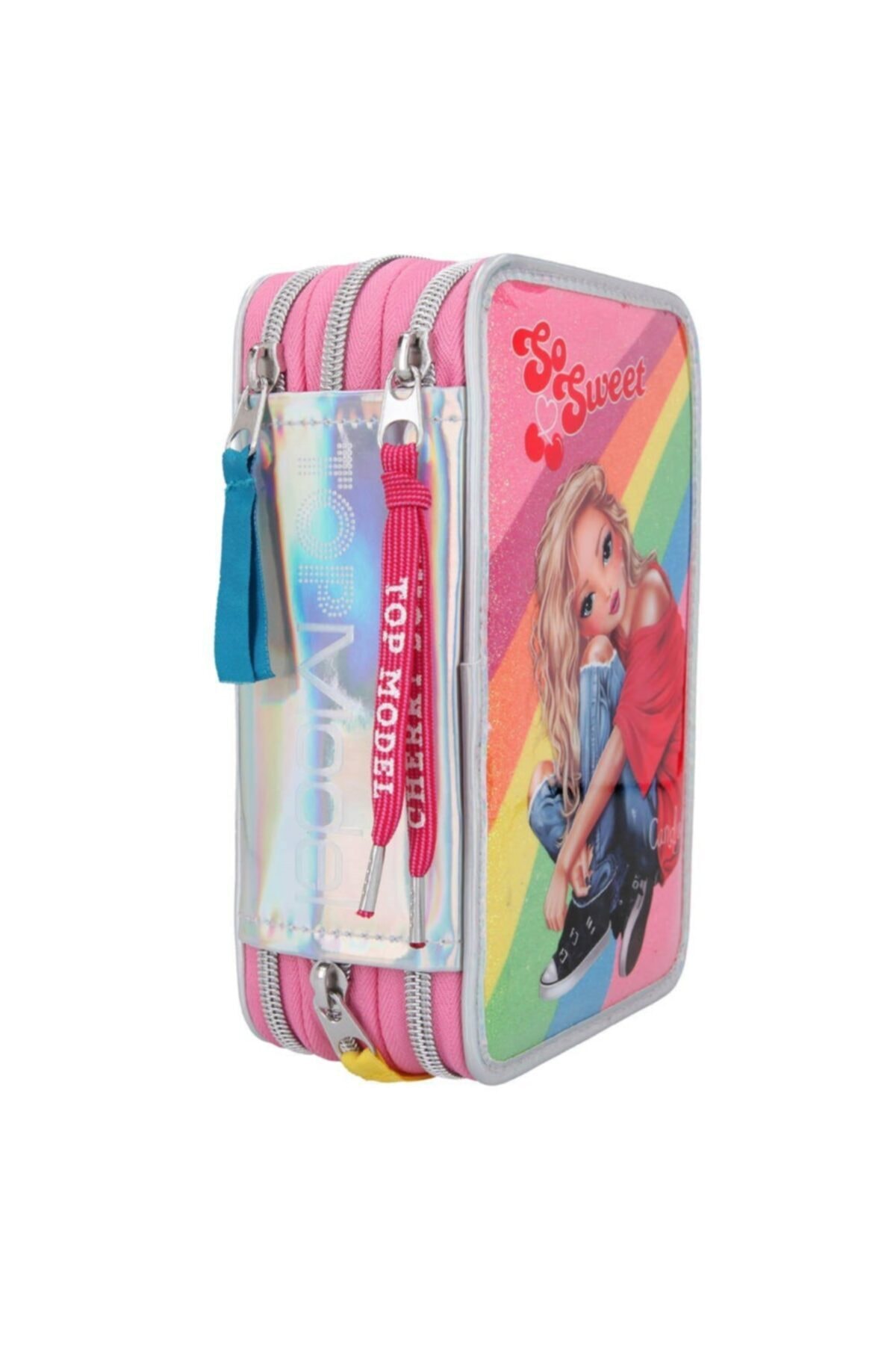 Top Model Filled Triple Pencil Case Cherry Bomb Holo 3 Katlı Dolu Kalem ...