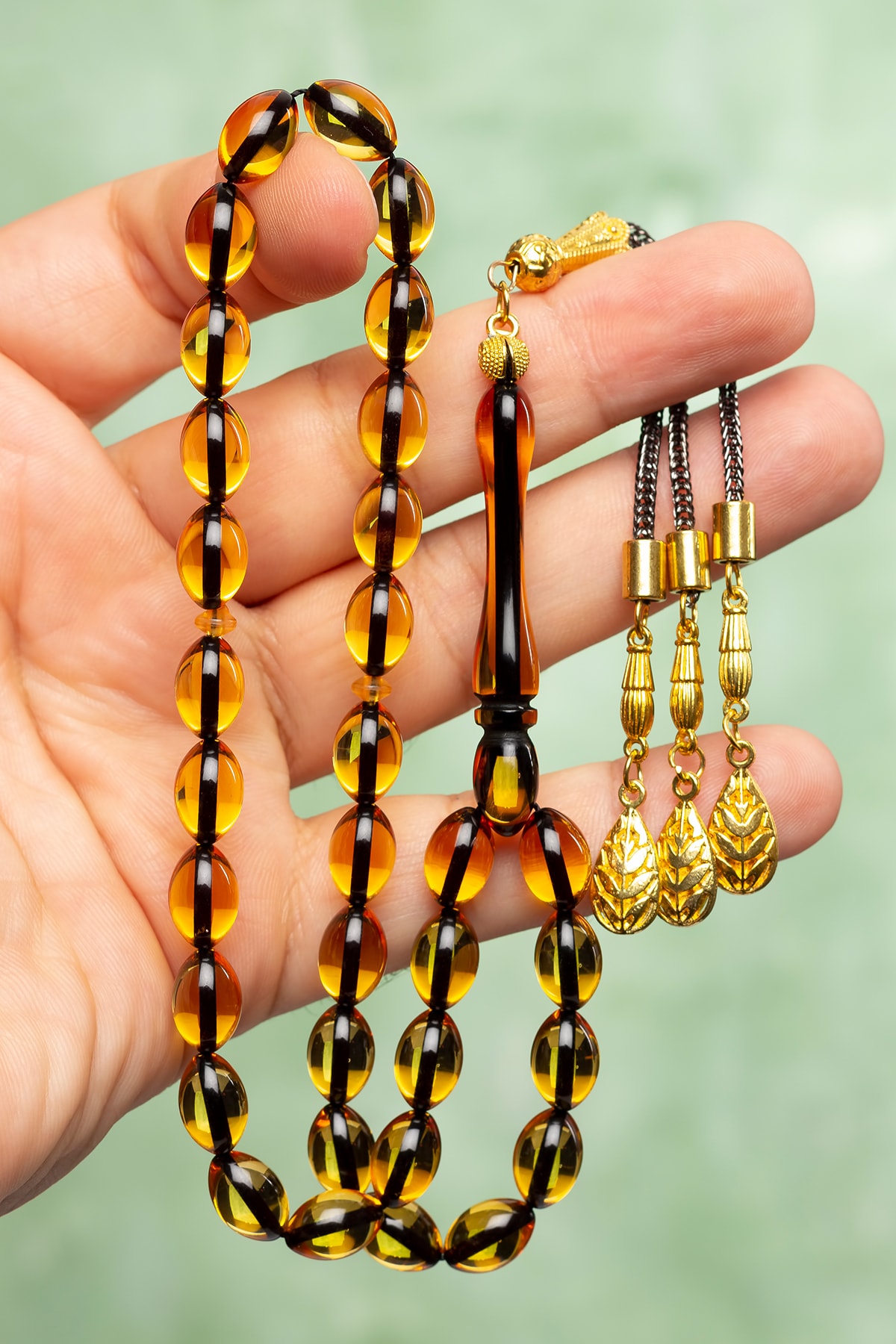 OTTOTESBİH Hediyelik Tesbih, Bal Rengi Tesbih, Toz Kehribar Tespih ...