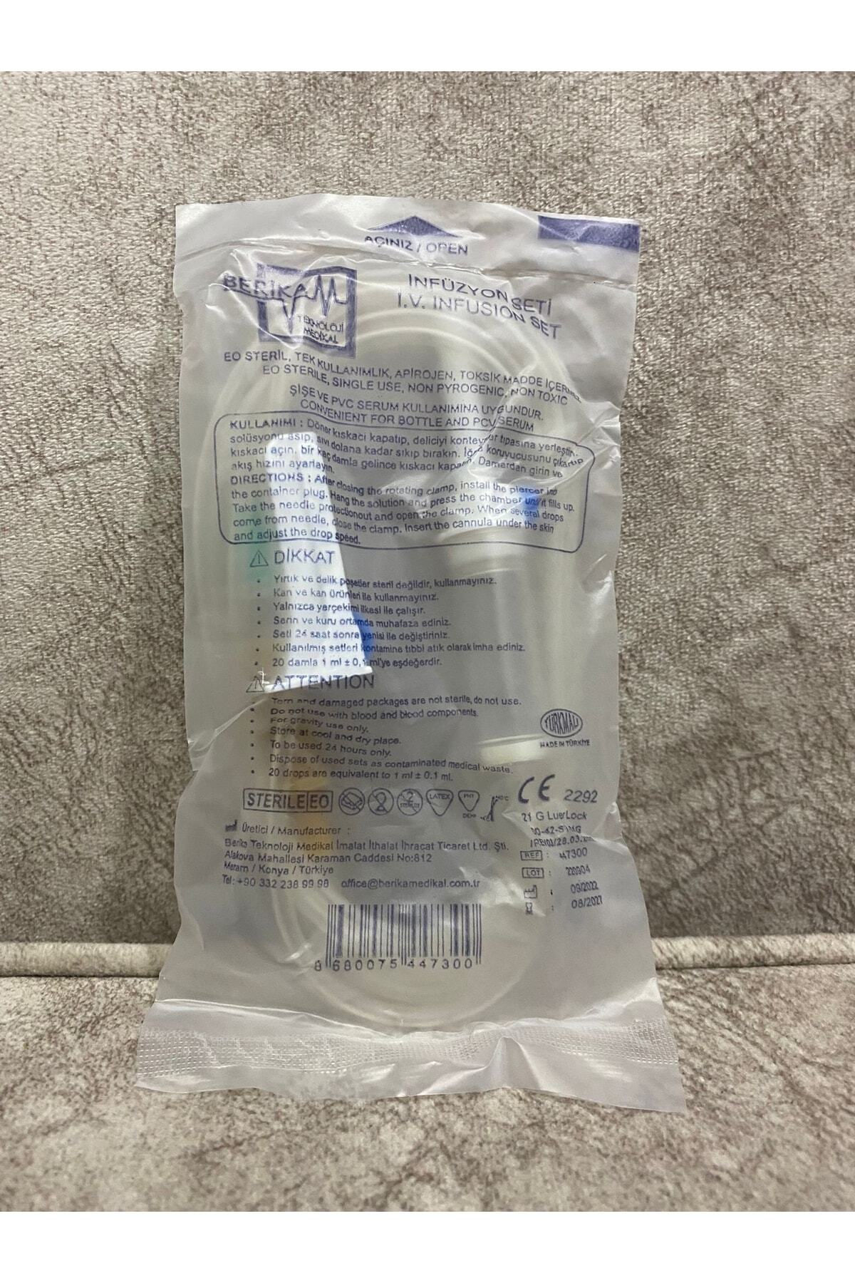 Berika 21g Ll Infüzyon - Serum Seti Solüsyon Filtreli Hava Yollu (25 ...