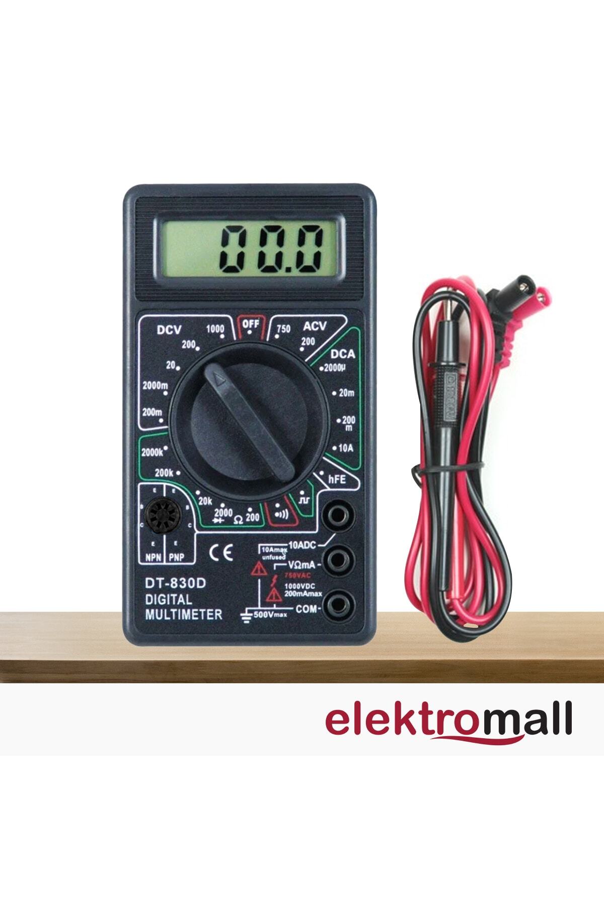 ELEKTROMALL Dt-830d Dijital Ölçü Aleti Multımetre - Siyah Fiyatı ...