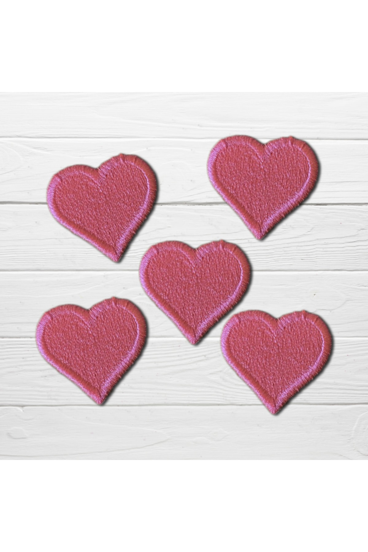 PEÇ Pembe Kalp Serisi 5'li Nakışlı Arma Set / Yama / Patch Fiyatı ...