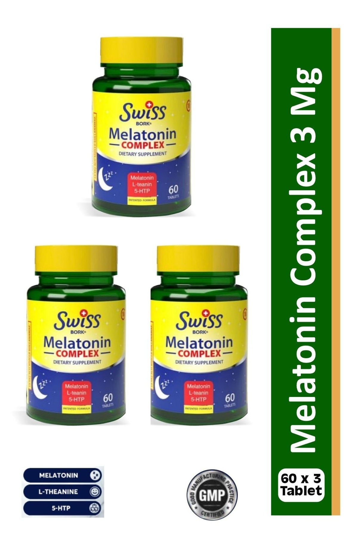 Bork Swiss Natural Bork Melatonin Complex 3 Mg 60 Tablet ( 3 Kutu ...