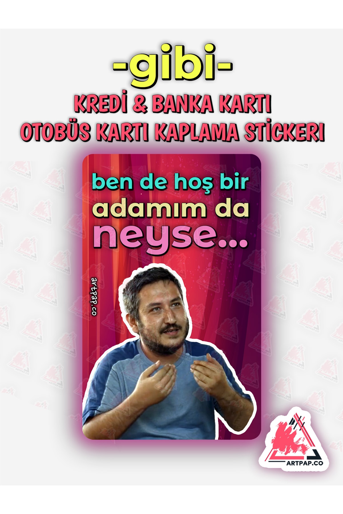 artpap Gibi Dizisi Yılmaz, Ilkkan Kart Kaplama Sticker Seti ­| 10'lu ...