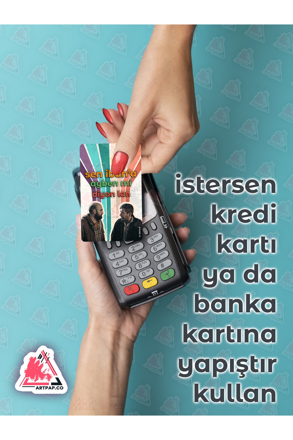 artpap Gibi Dizisi Yılmaz, Ilkkan 5'li Kart Kaplama Sticker Seti ...