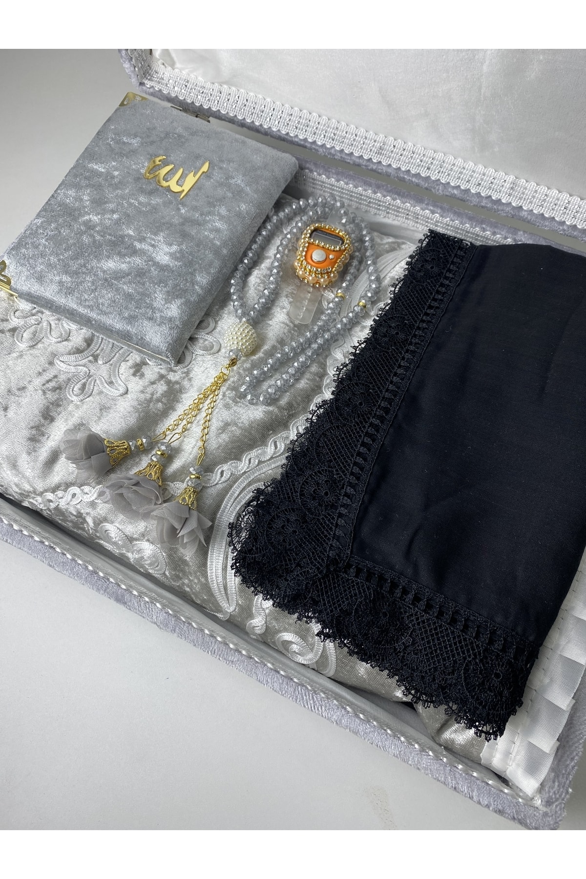 AYHANHOME 6 Parça Kadife Seccade Takımı Çeyizlik Bohça Sandıklı Gelin ...