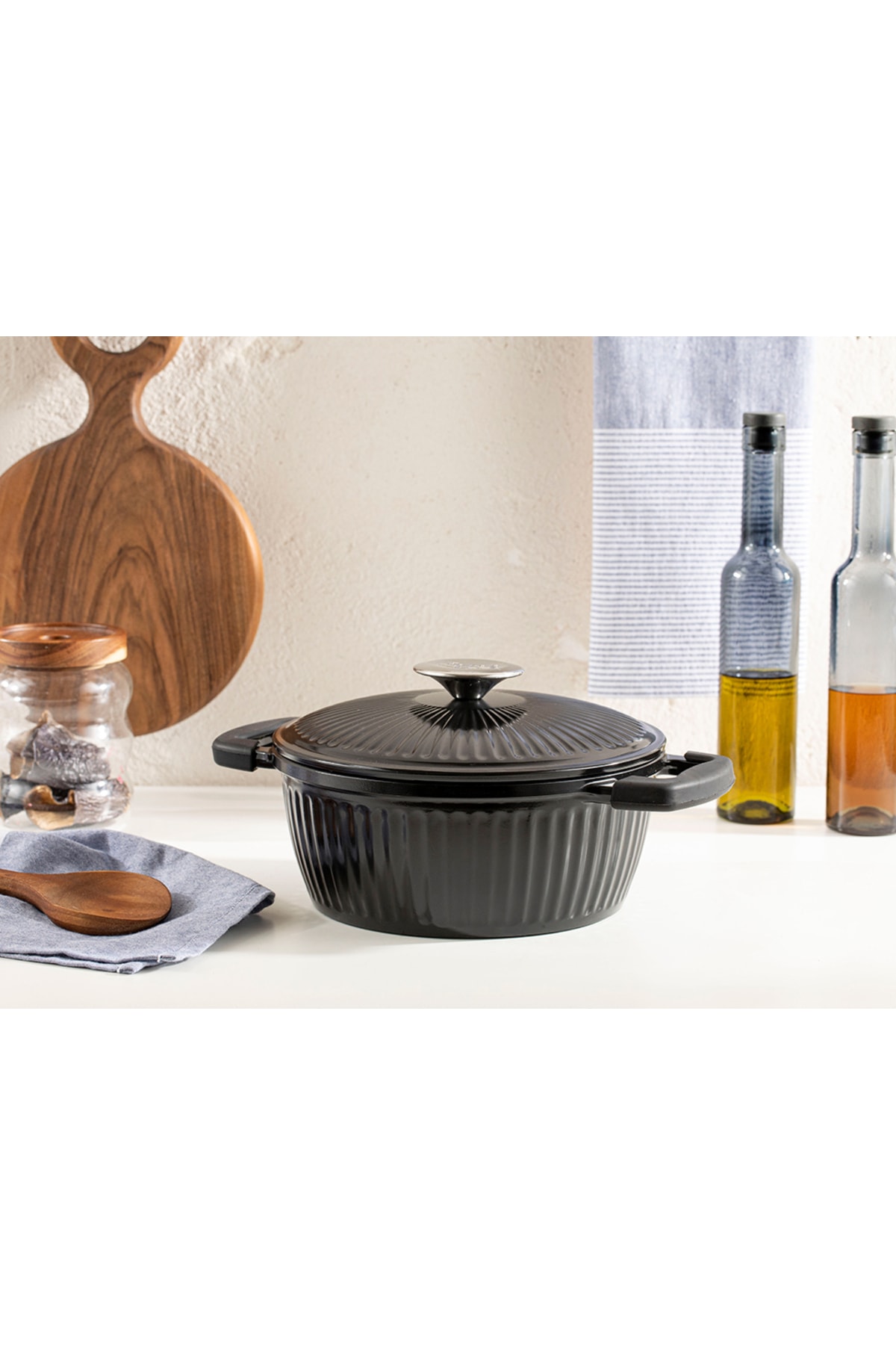 English Home Black Master Cast Aluminum 20 cm Deep Pot- Trendyol