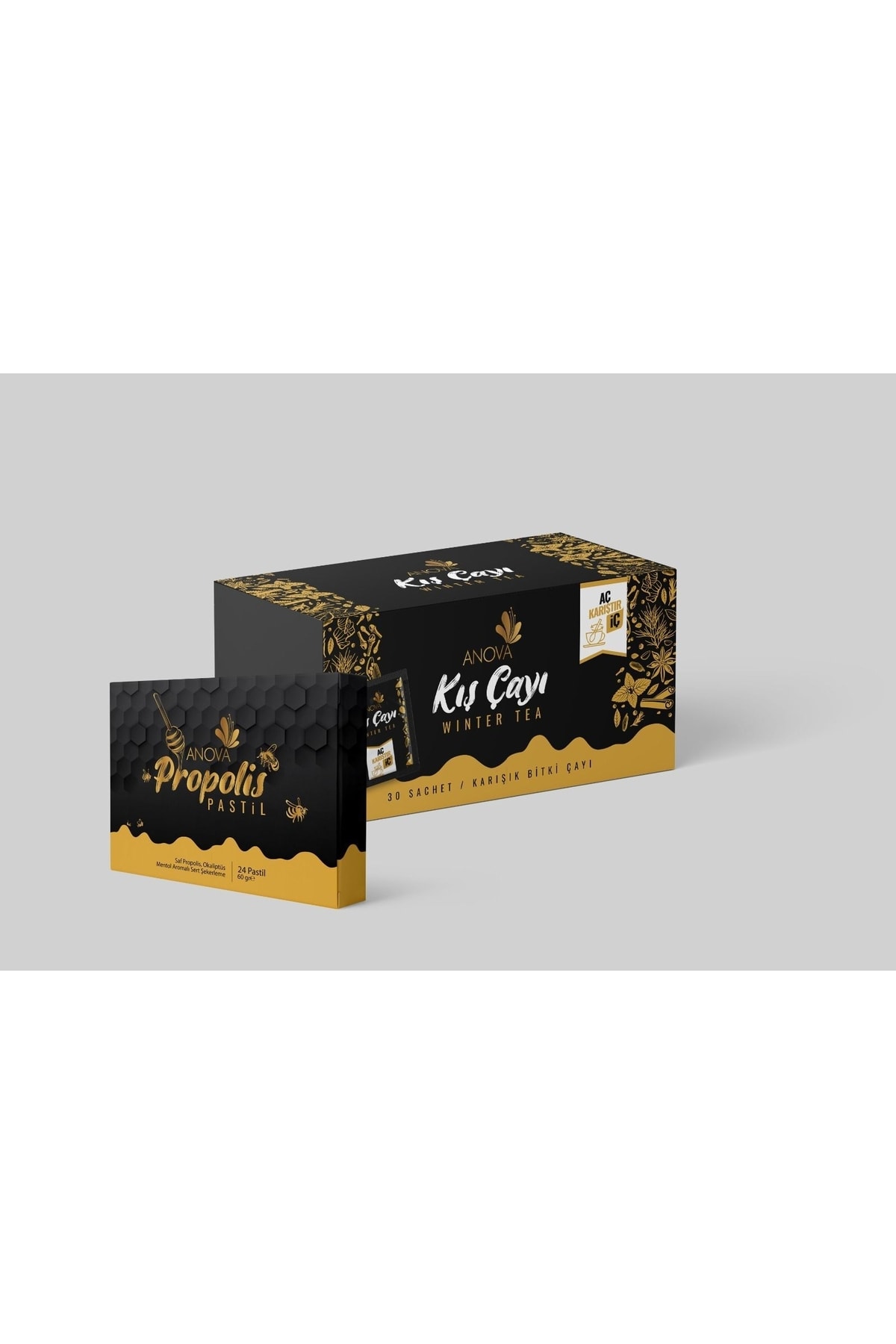Anova Okaliptüs Nane Aromalı Boğaz Pastili Propolisli Kış Çayı 30 Şase ...