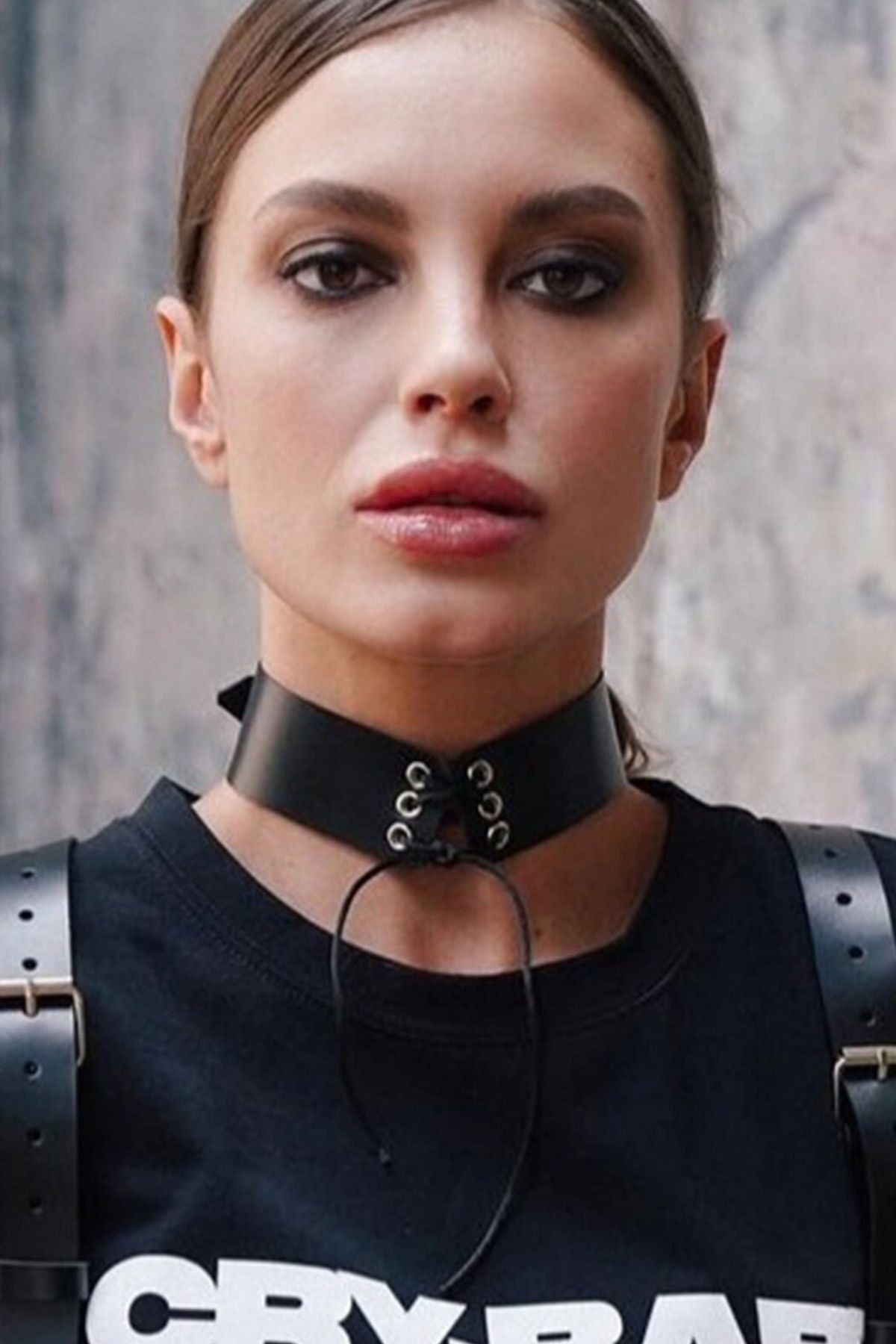 Angels Passion Ipli Arkadan Ayarlı Bağlamalı Şık Deri Choker Tasma Fiyatı Yorumları Trendyol