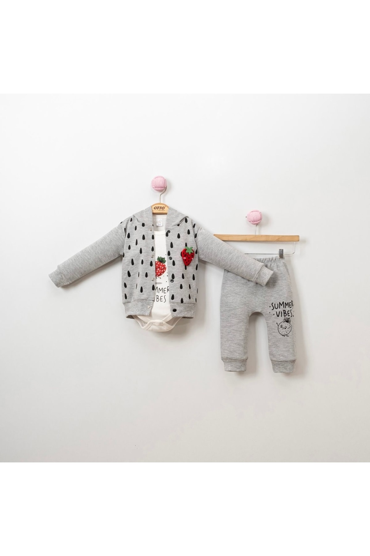 OTTO BABY Baby Set - Gray - Graphic - Trendyol