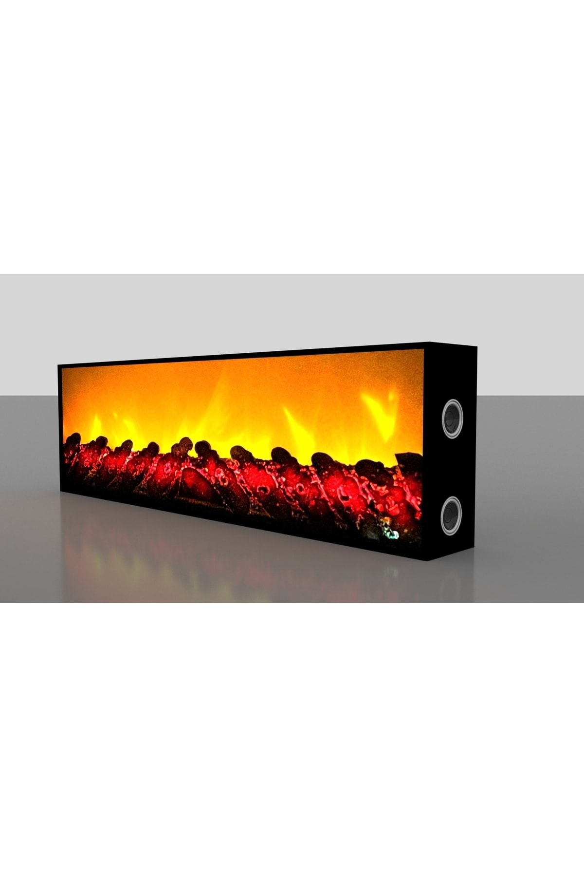 FİRE DESİGN Dekoratif Elektrikli Şömine 5 Efekt Bluetooht Ateş Çıtırtı ...