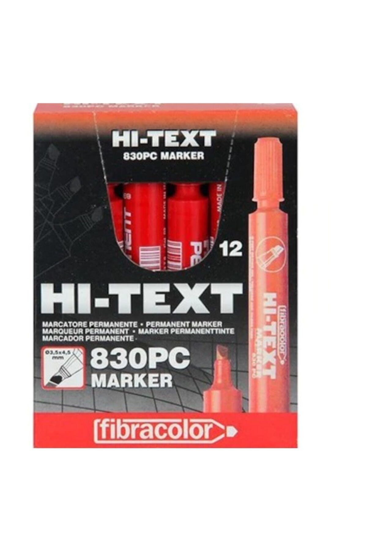 Hi-Text Hı-text 830pc Permanent Kalem Kırmızı Kesik Uç 12'li Kutu ...