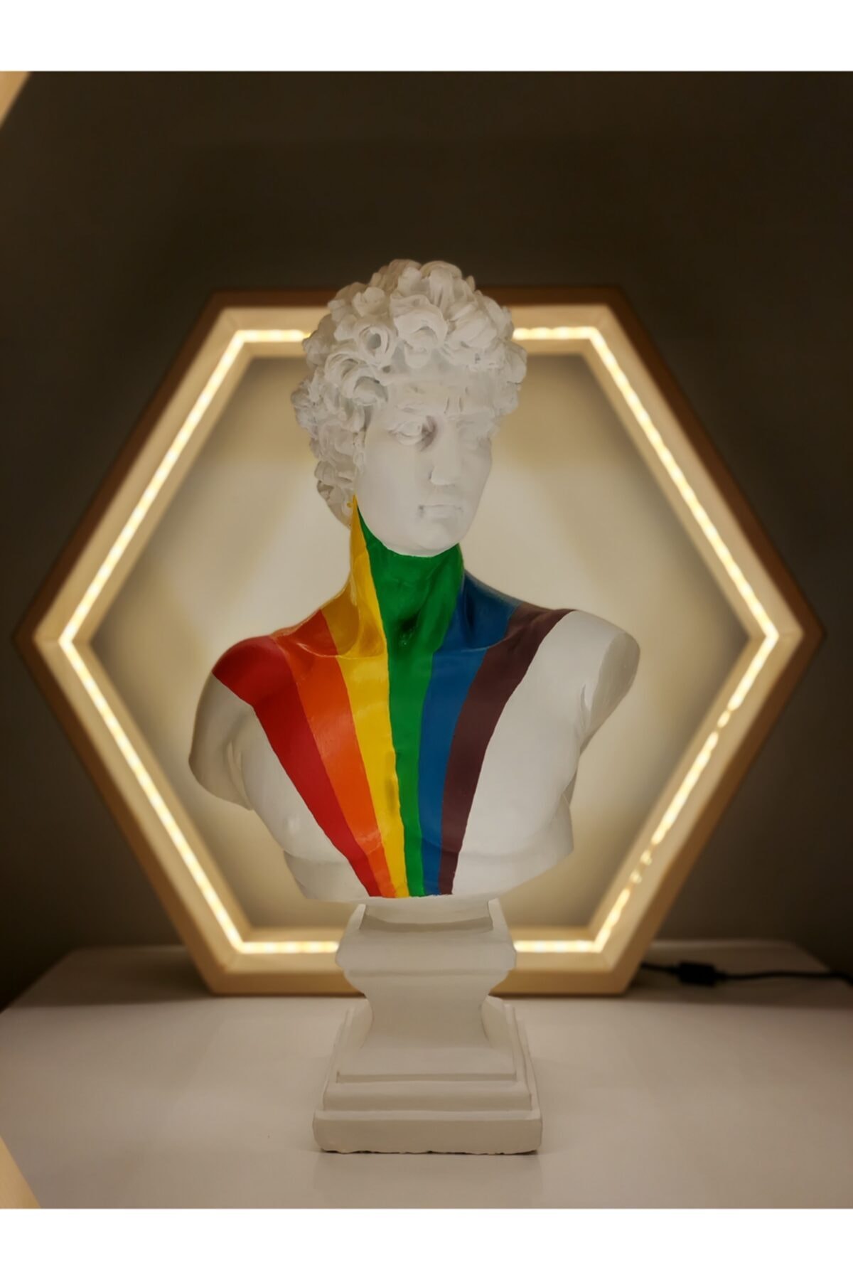 Hedgehog Art Michelangelo David Rainbow Heykel Büyük Boy Büst Fiyatı ...