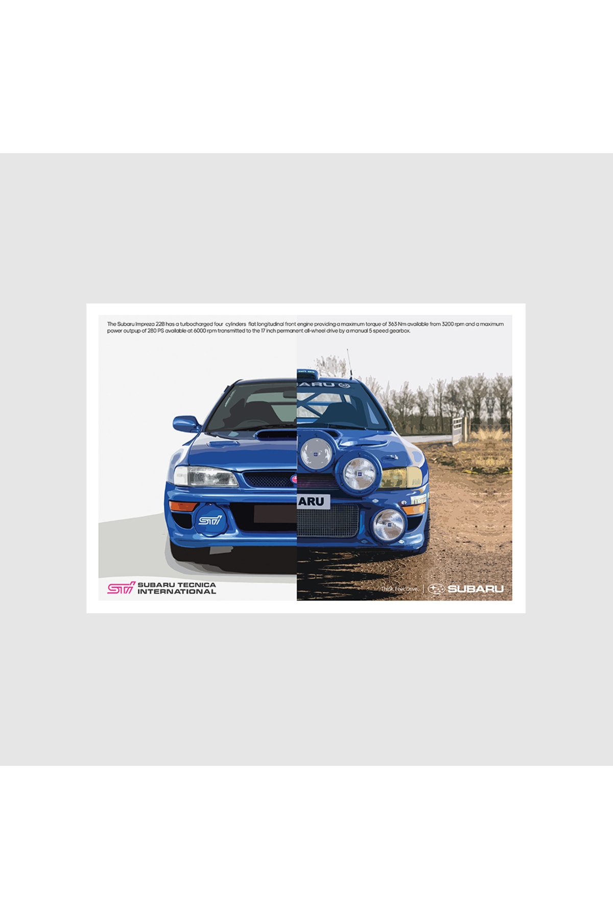 POSTERO Posterbo Subaru Impreza 22b Sti Özel Tasarım Poster Fiyatı ...