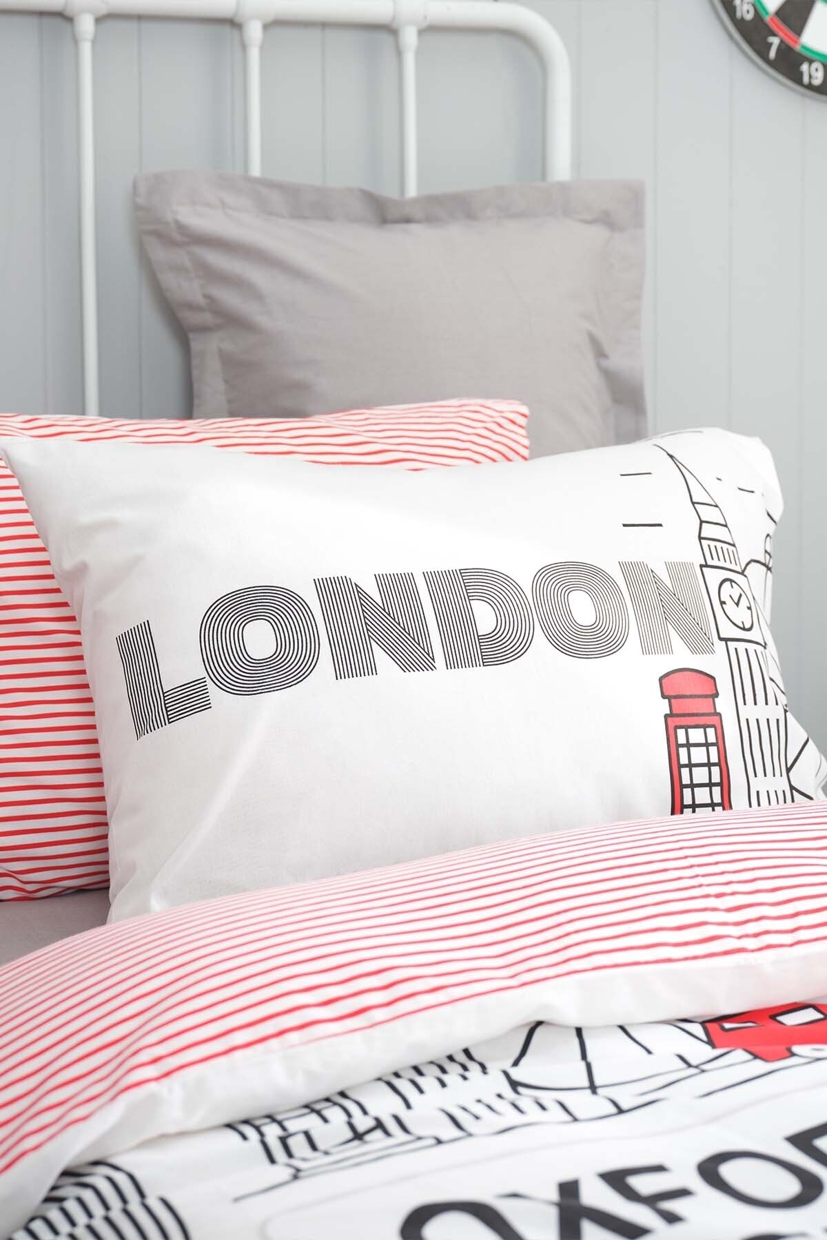 Karaca Home Young London %100 Pamuk Tek Kişilik Nevresim Takımı ...