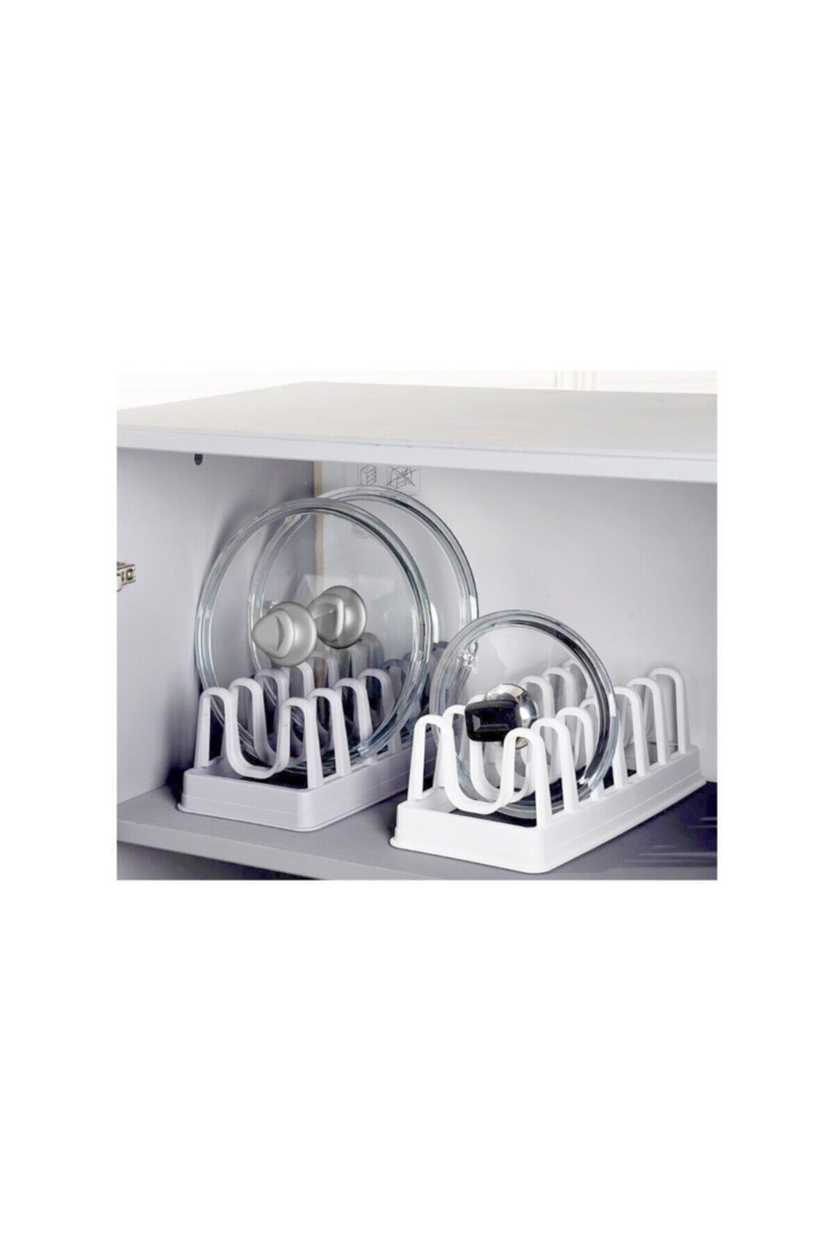 Giftsofanatolia 3 Adet Tencere Kapağı Organizeri - 6 Bölmeli Tencere ...