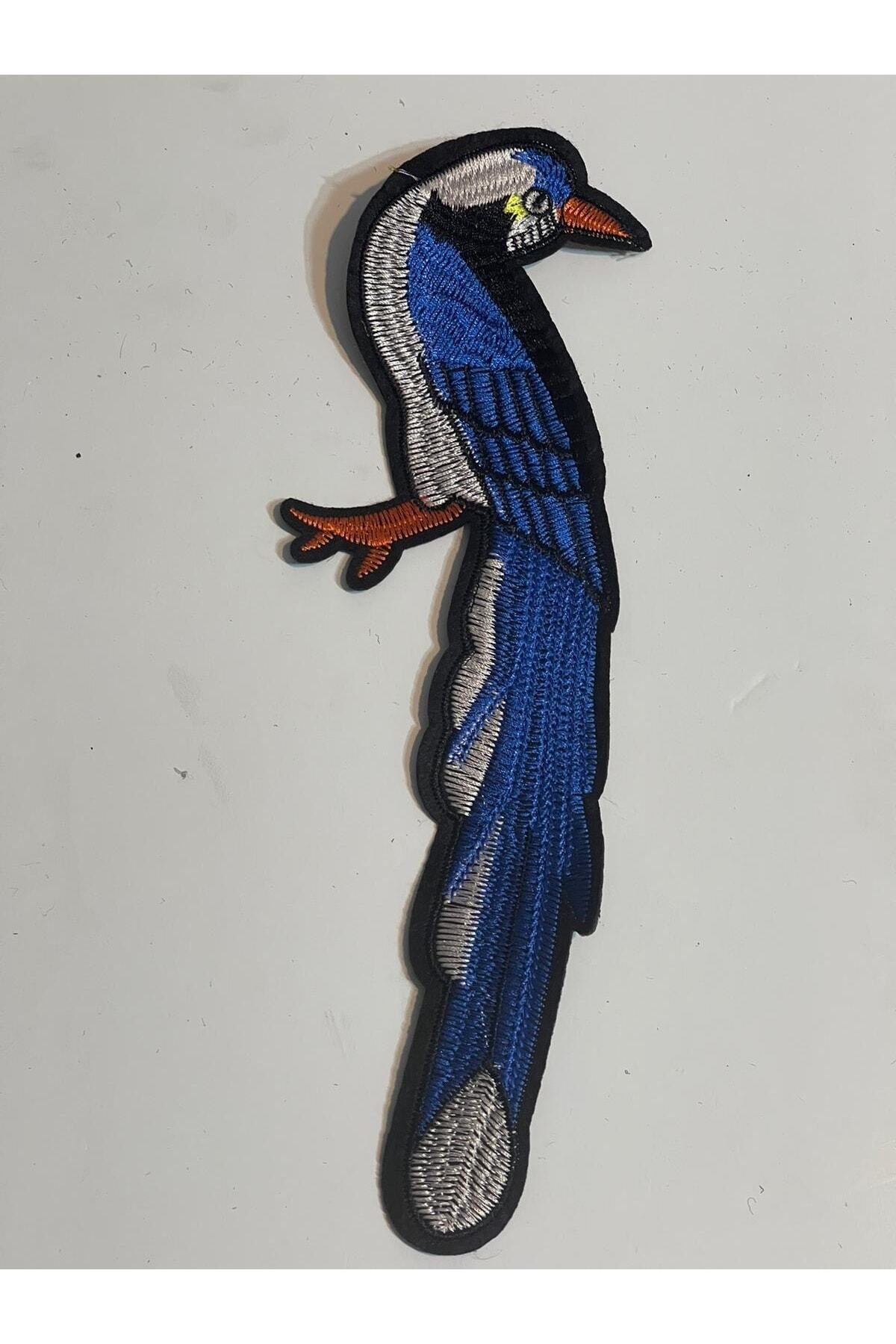Gönülden Tasarım 27x7 Cm Uzun Kuyruklu Nakış Işleme Kuş Aplike Arma ...