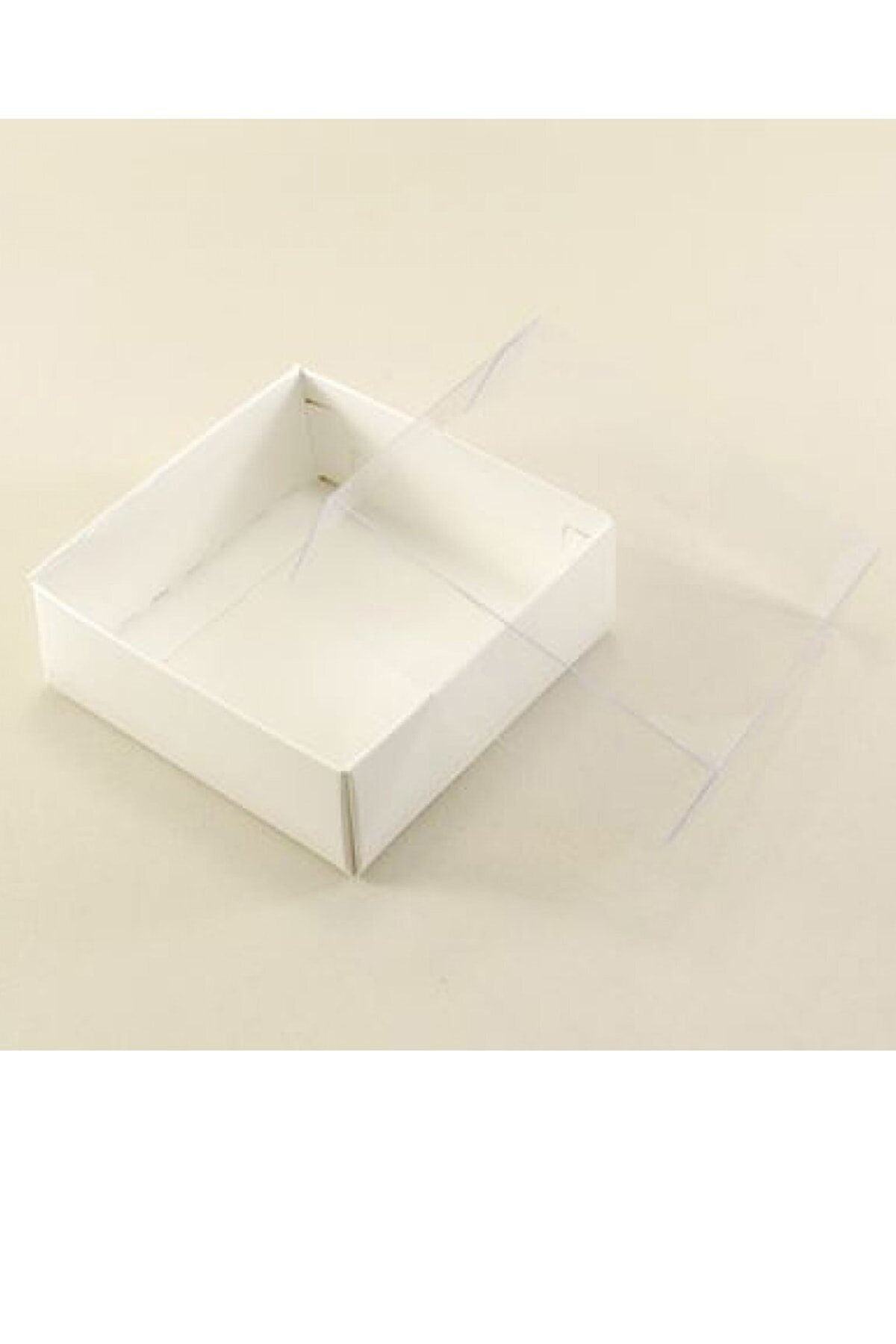Modern Box 7x7x3 Cm Beyaz Asetat Kapaklı Kutu (50 Adet) - Fiyatı, Yorumları