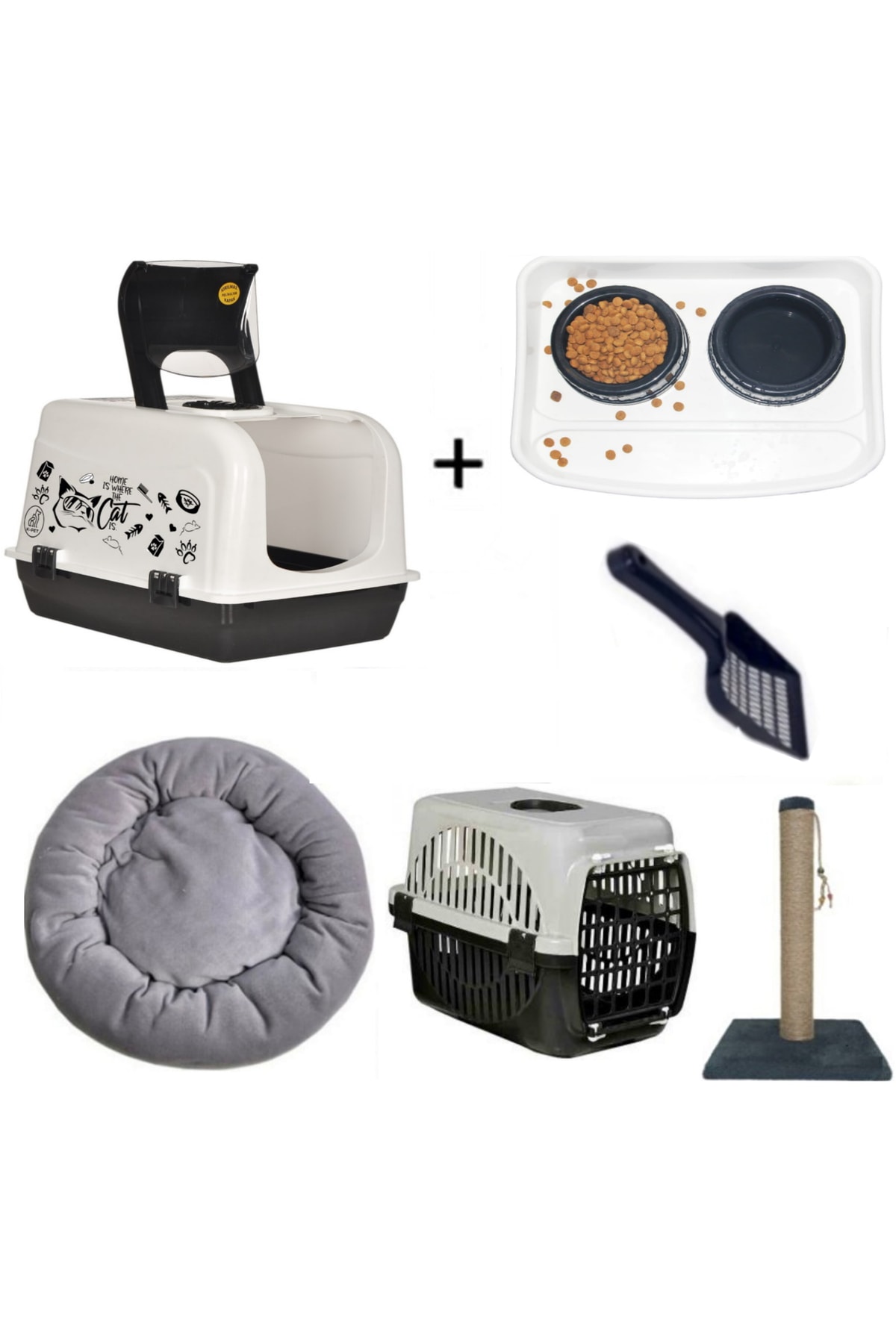 OPTİMAL Apalı Maxi Kedi Tuvalet Kabı Üsten Açılır Simit Yatak, Taşıma ...