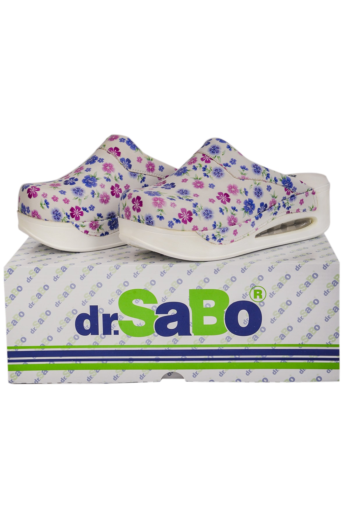 DR SABO Mor Çiçek Desenli Süslü Terlik, Deri Ortopedik Sabo Terlik ...