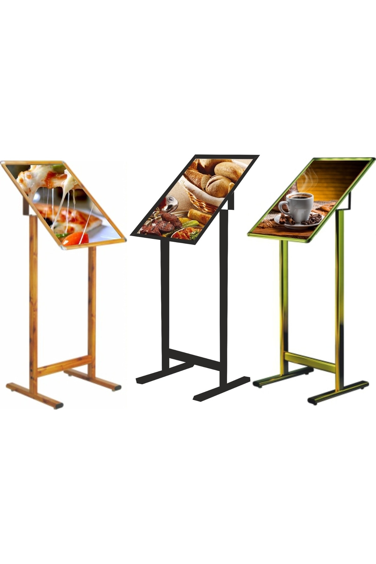 ÖzgürceSeç Gold Color Double T Standing A3 Curb Advertising Poster ...