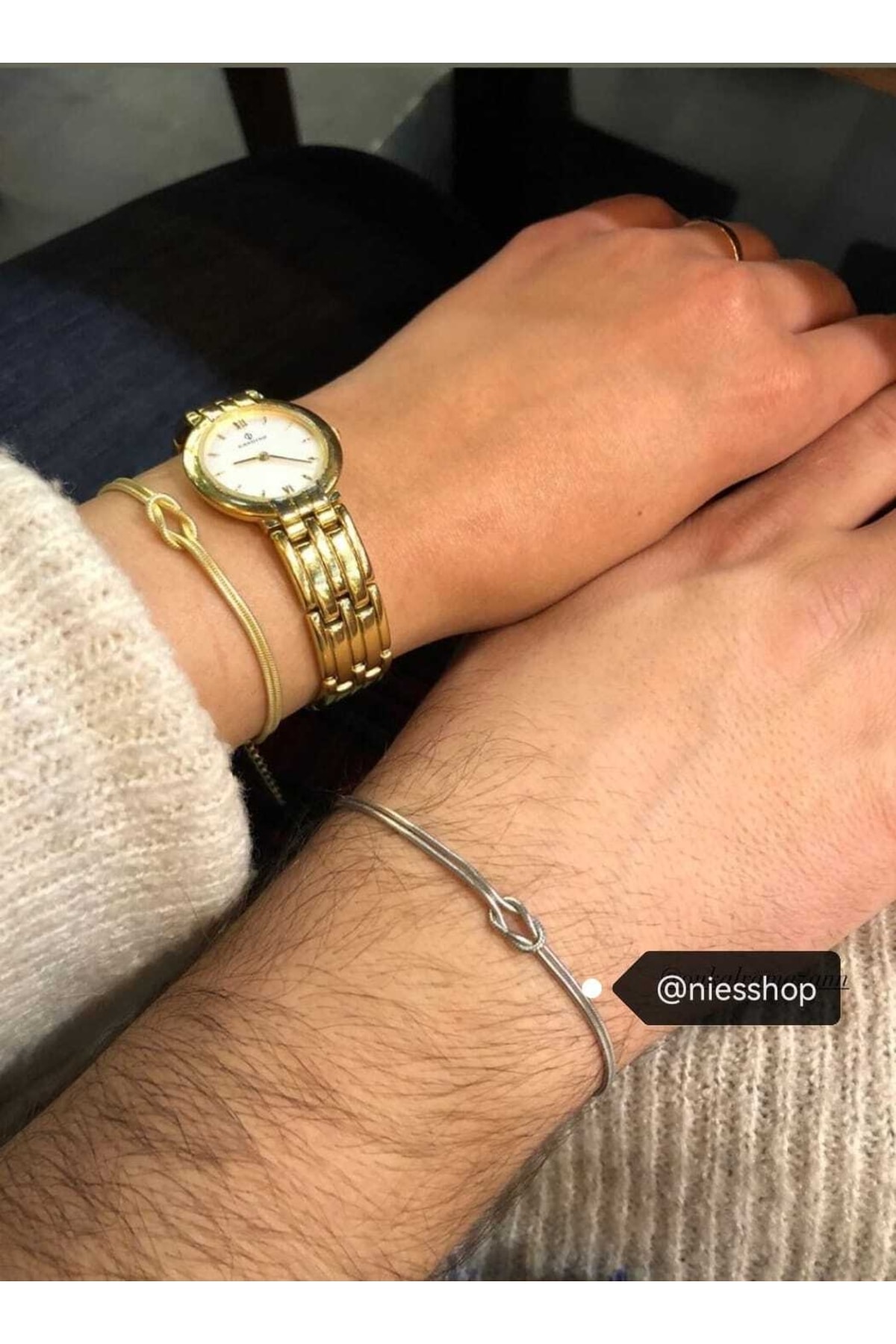 Wind Silver 925 Ayar Gümüş Üzeri Altın Kaplama Düğüm Bileklik Fiyatı ...