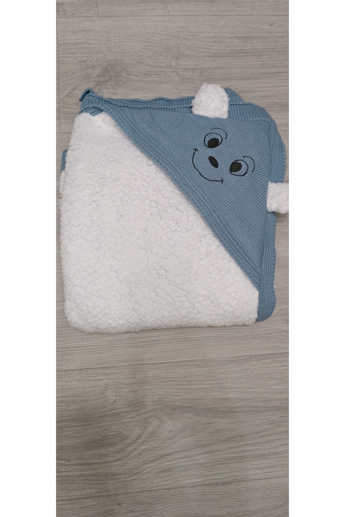 Little Baby Triko Içi Wellsoftlu Yünlü Başlıklı Bebek Battaniyesi 70* ...