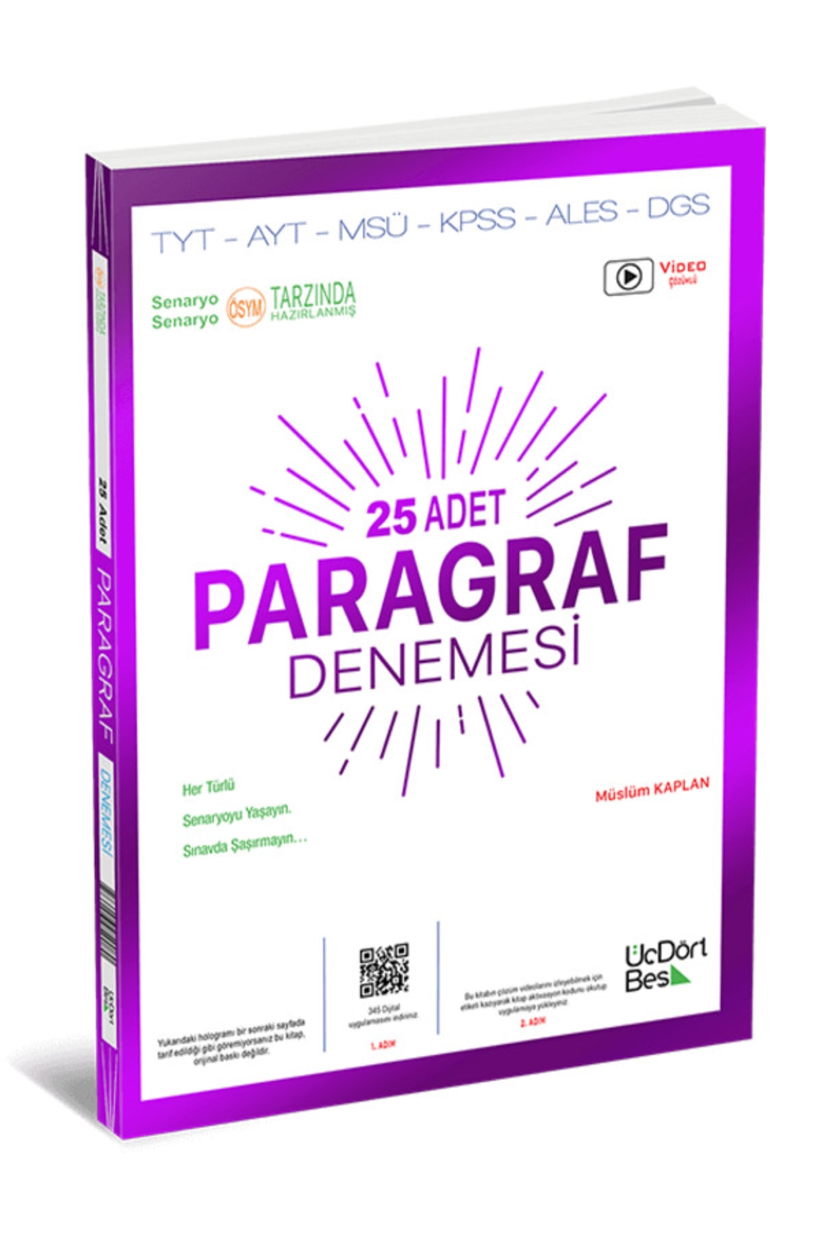 Üç Dört Beş Yayıncılık Üçdörtbeş 20 Adet Paragraf Denemesi 2024 ...