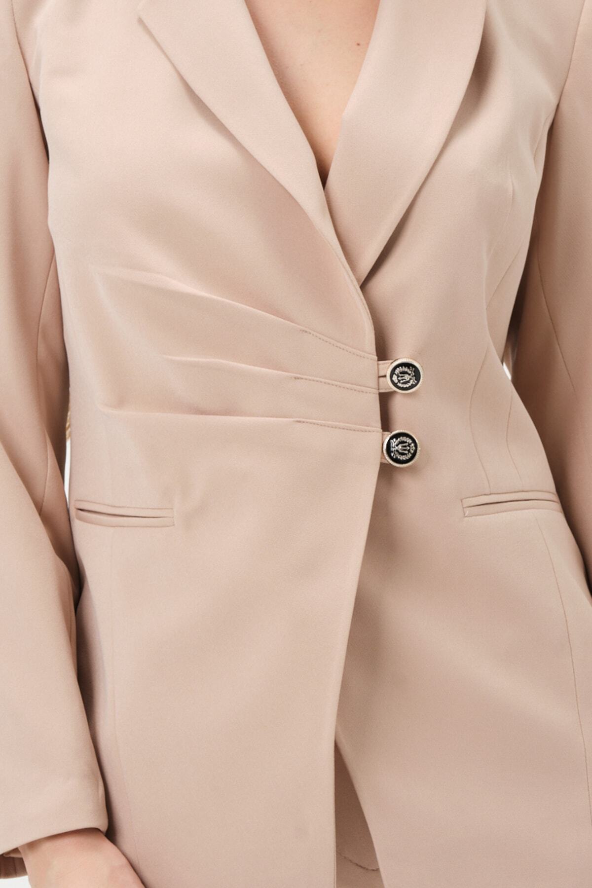 Shahiqa Blazer Jacket with Stitching Detail - Trendyol