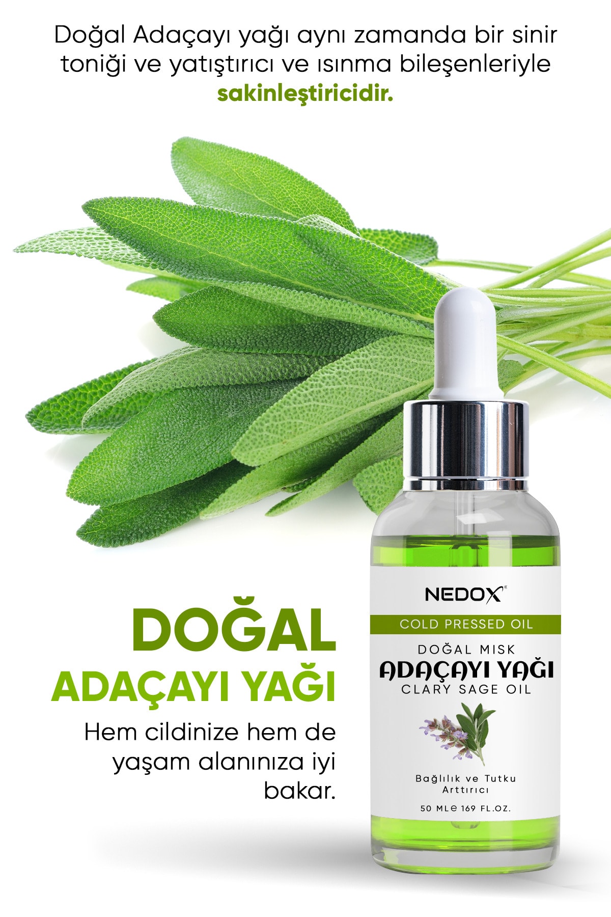 NEDOX Misk Adaçayı Yağı %100 Doğal Bağlılık Ve Tutku Arttırıcı Clary ...