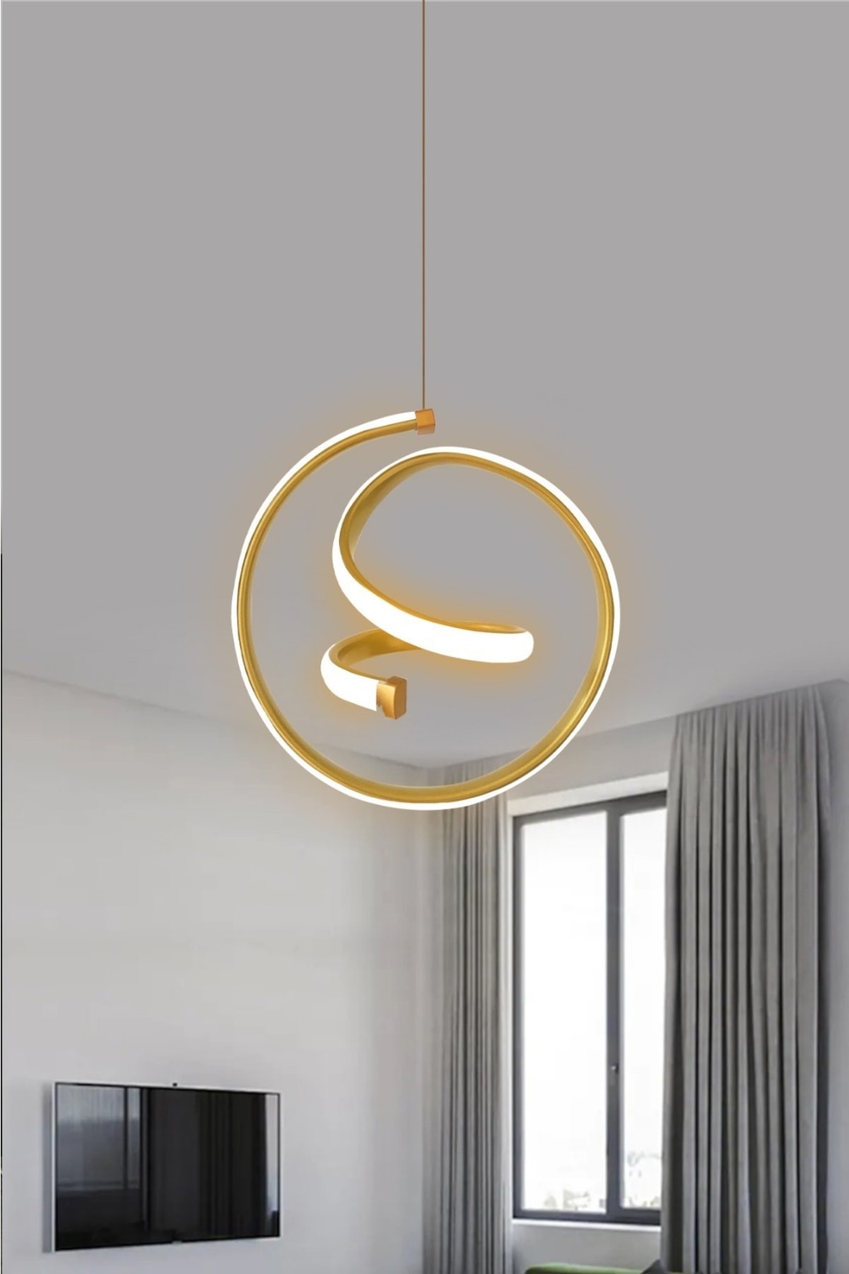 RSCOLLECTIONS Modern Tekli Sarkıt Led Avize Antre , Oda Helezongün ...