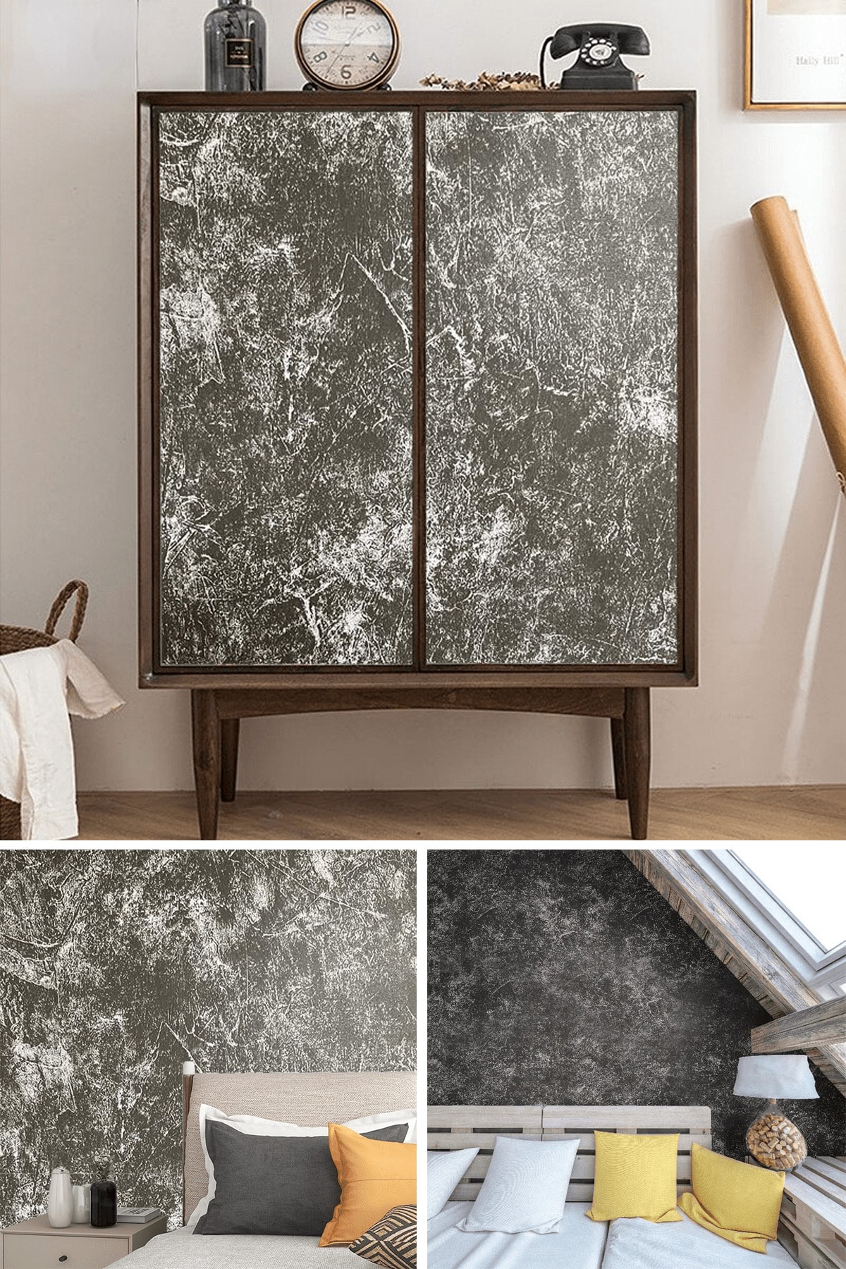 TechnoSmart 60x500cm Desenli Kendinden Yapışkanlı Duvar Kağıdı Mutfak Dolap Kaplama Dekorasyon ...