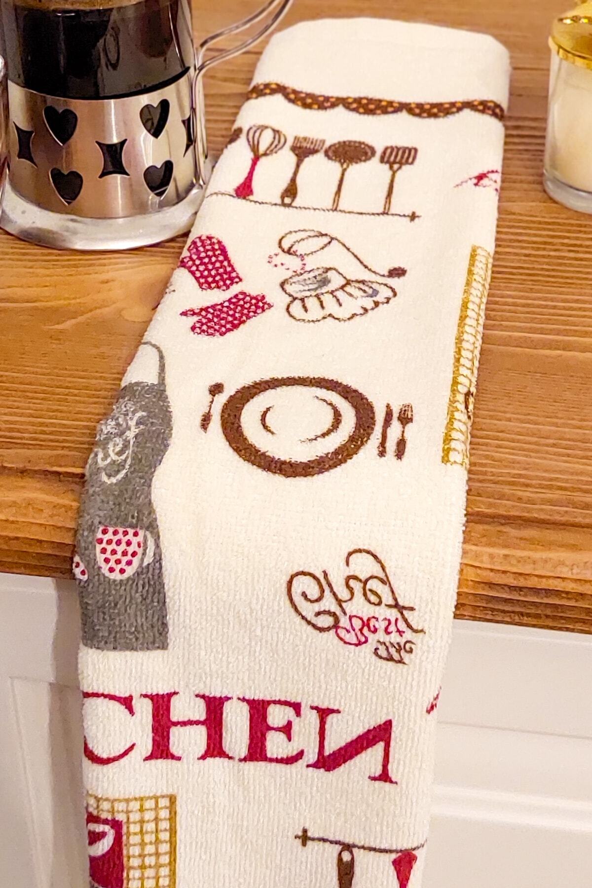 CNR Garden Kitchen Pamuklu Baskılı 30x50 Cm El Yüz Mutfak Havlusu ...