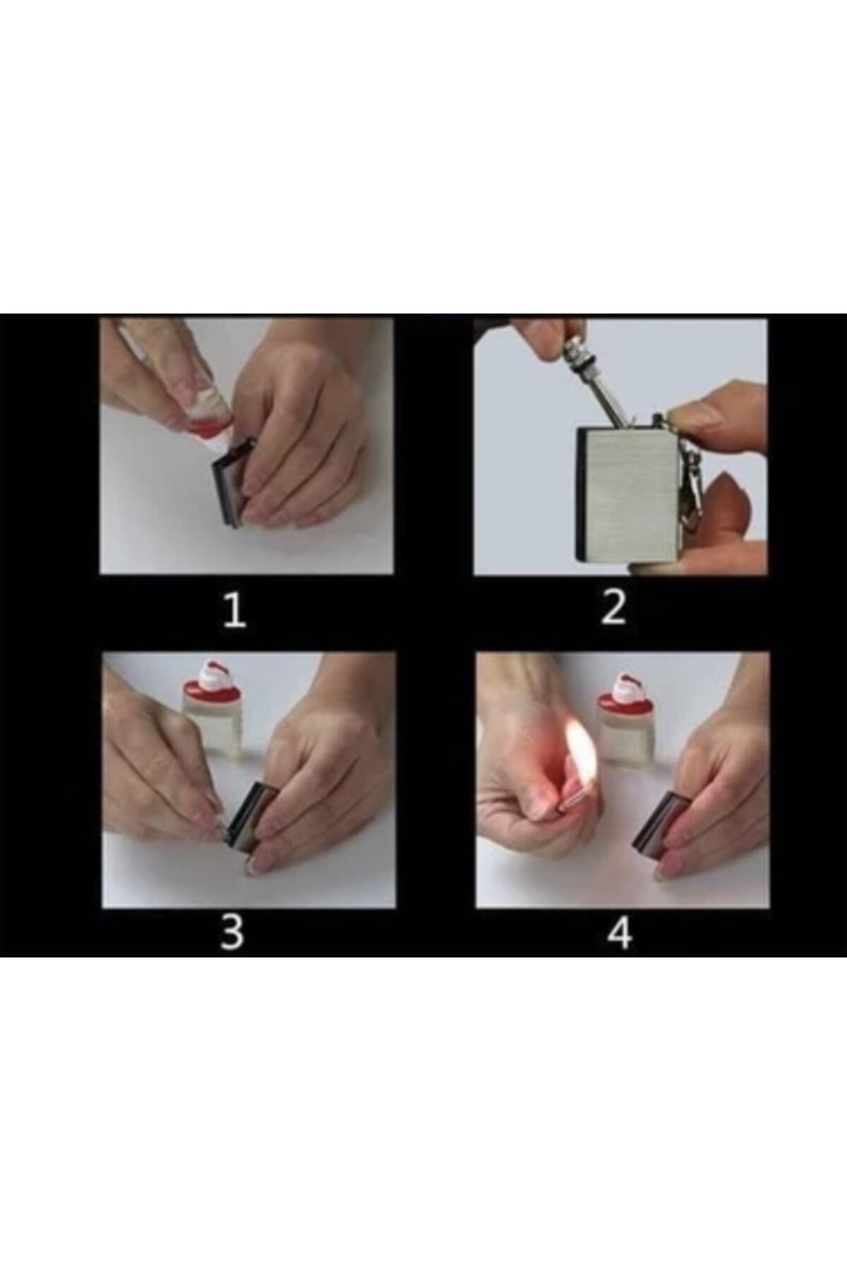 DİBA AVM Zippo Kibrit Bitmeyen Clipper Benzini Ile Çalışan Magnezyum ...