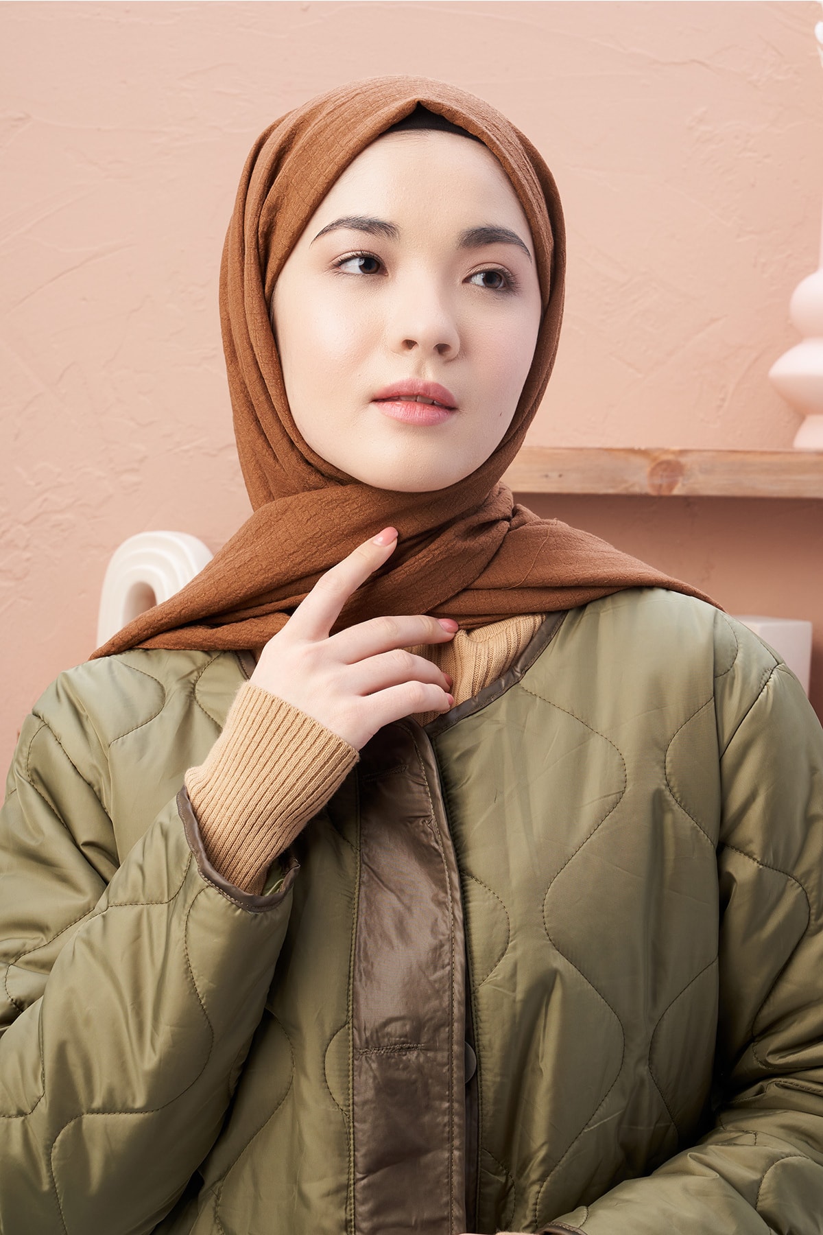 Modakaşmir Carre Cotton Serisi Şal Sütlü Kahve Fiyatı, Yorumları - Trendyol