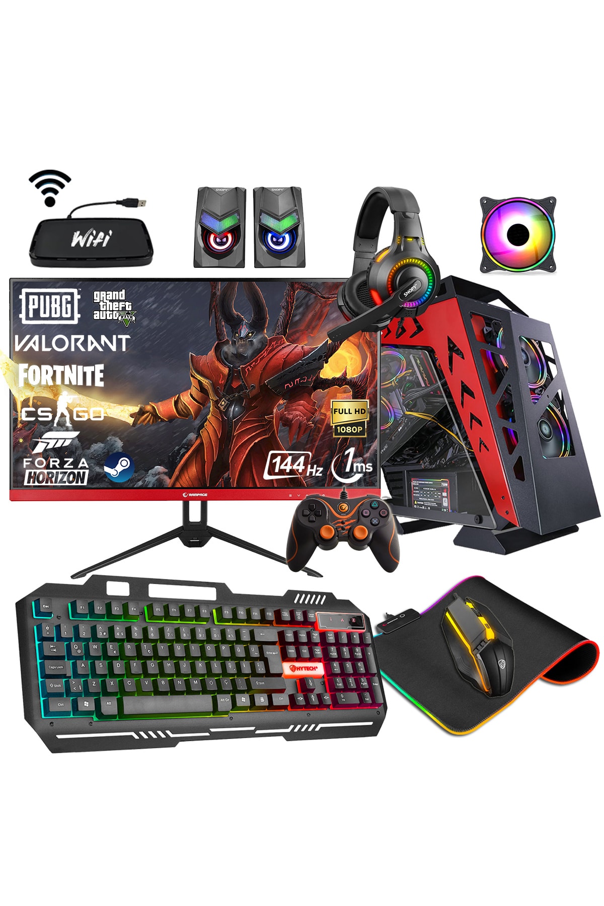 Zeiron Robo X25 Ryzen 5 3600 32gb 256gb M.2 Ssd+1tb Gtx1050ti 24" 144hz ...